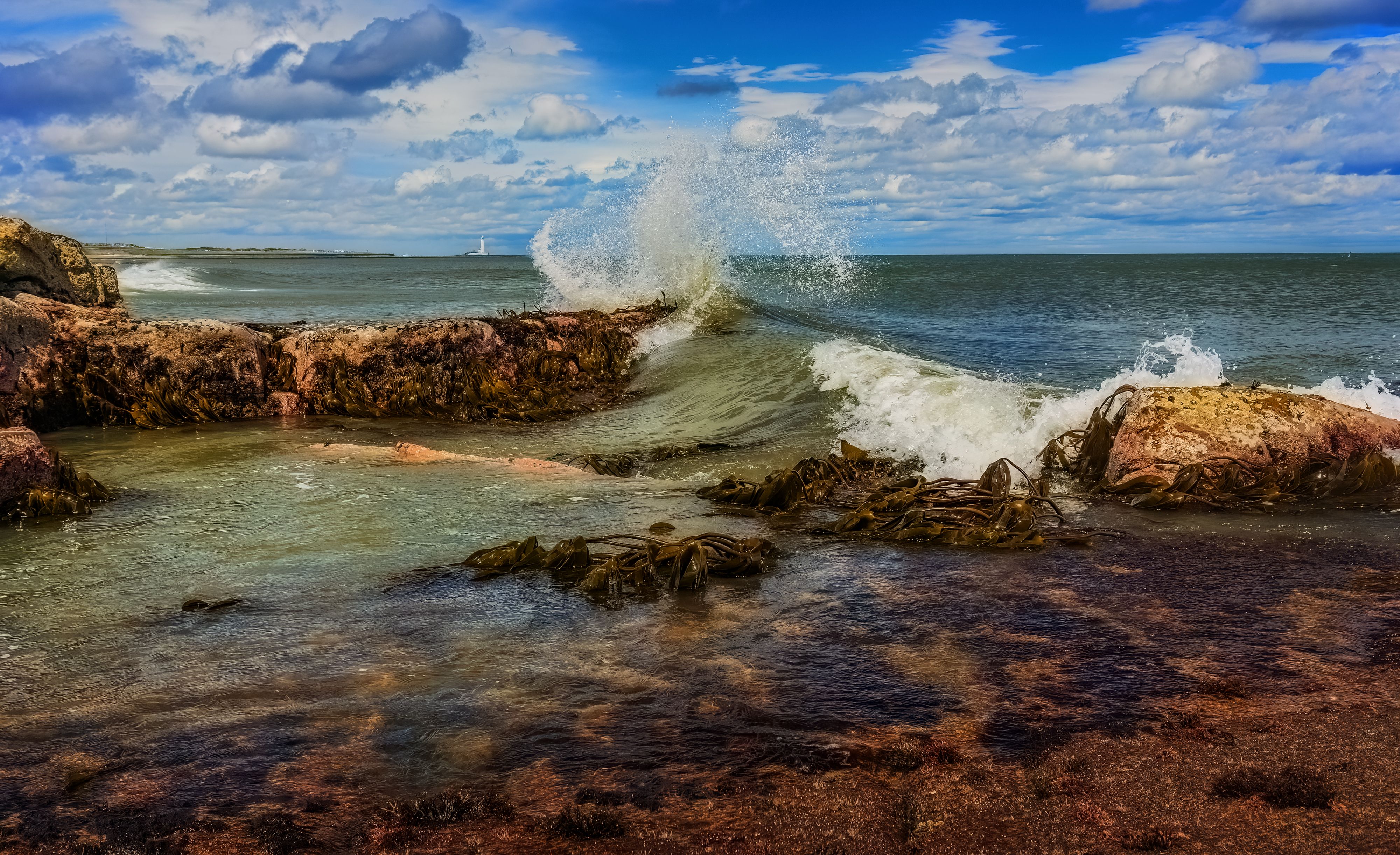 Wave Crushing on Rocks on Sea Shore · Free Stock Photo