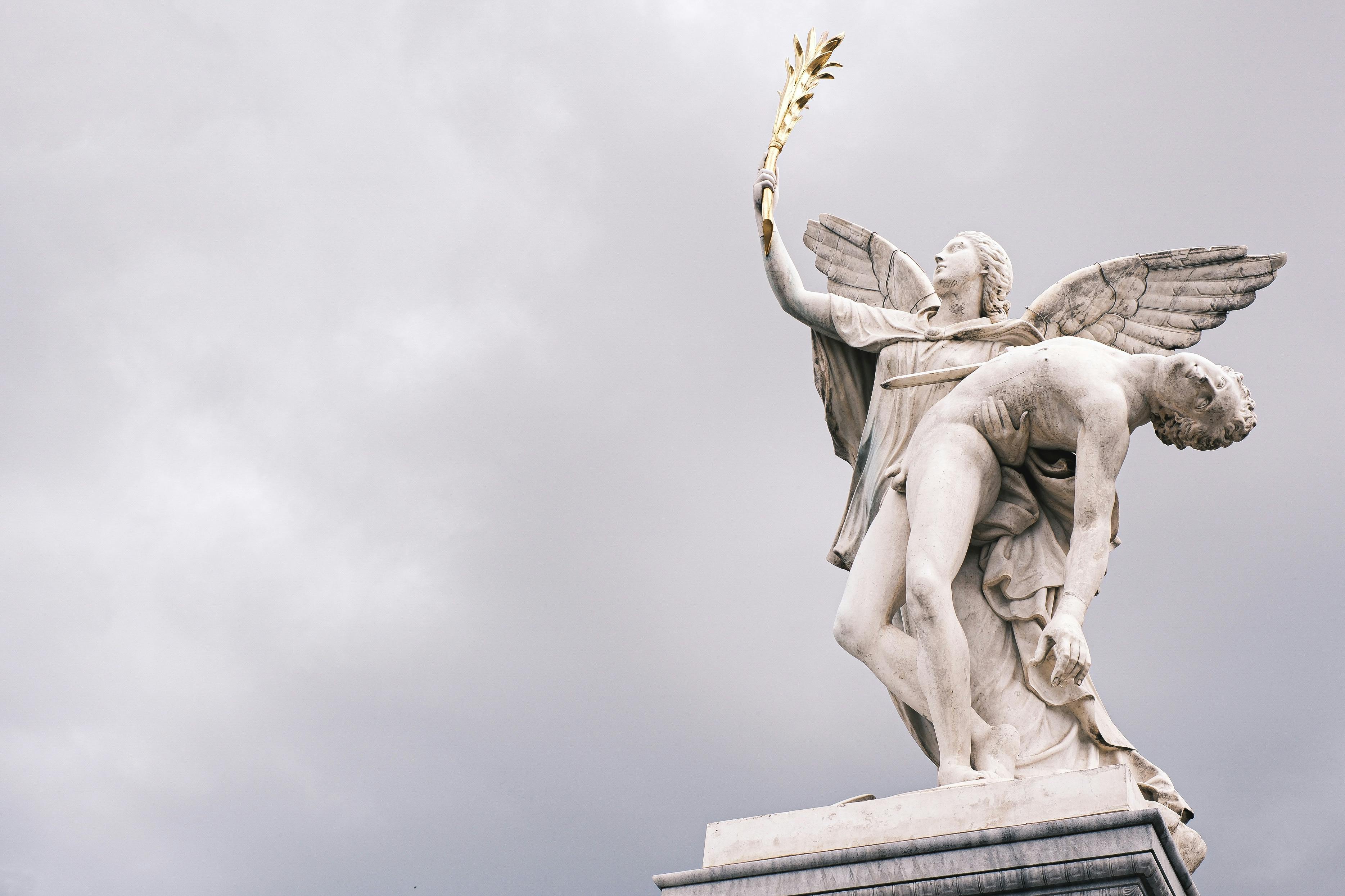 Low Angle Photo of Angel Statue · Free Stock Photo
