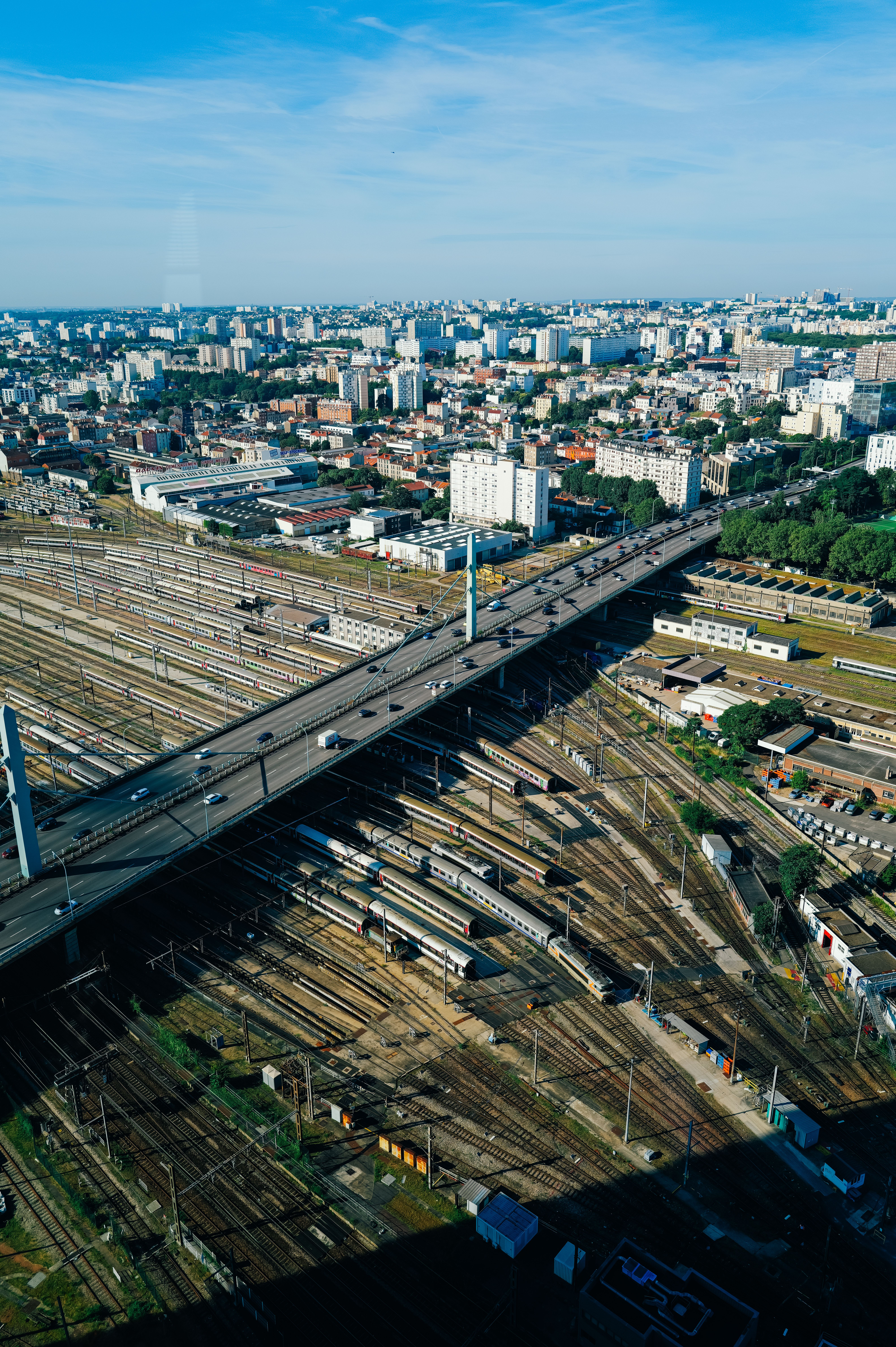 Aerial View of an Elevated Road over the Railway · Free Stock Photo