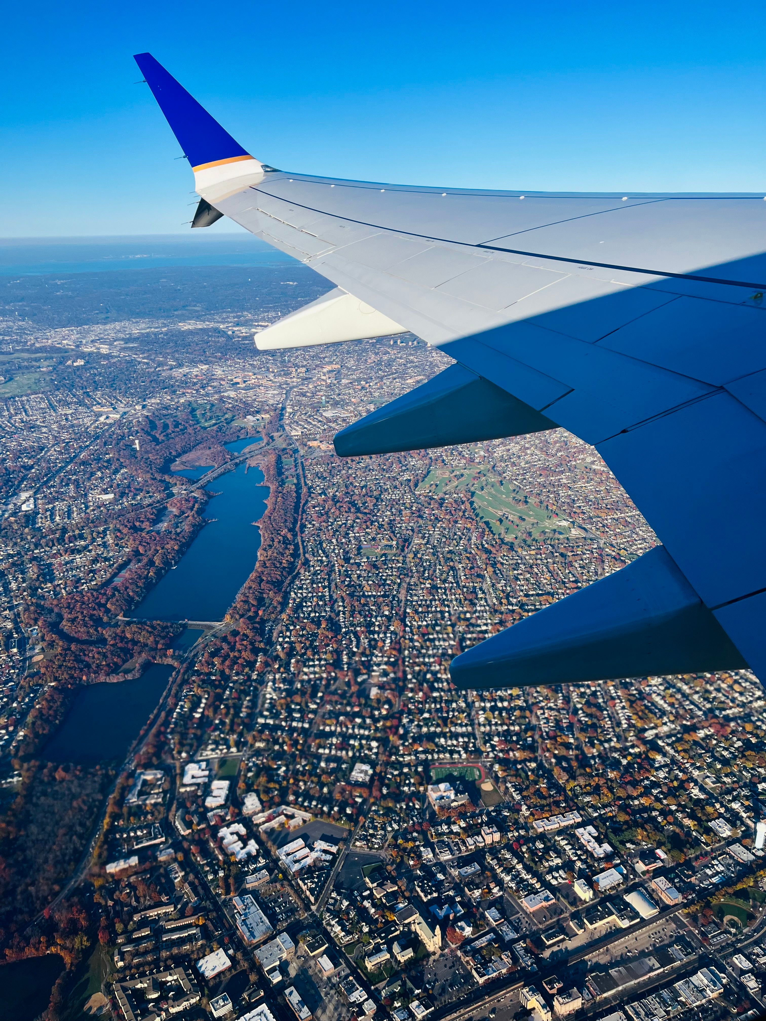 View of a City from an Airplane · Free Stock Photo
