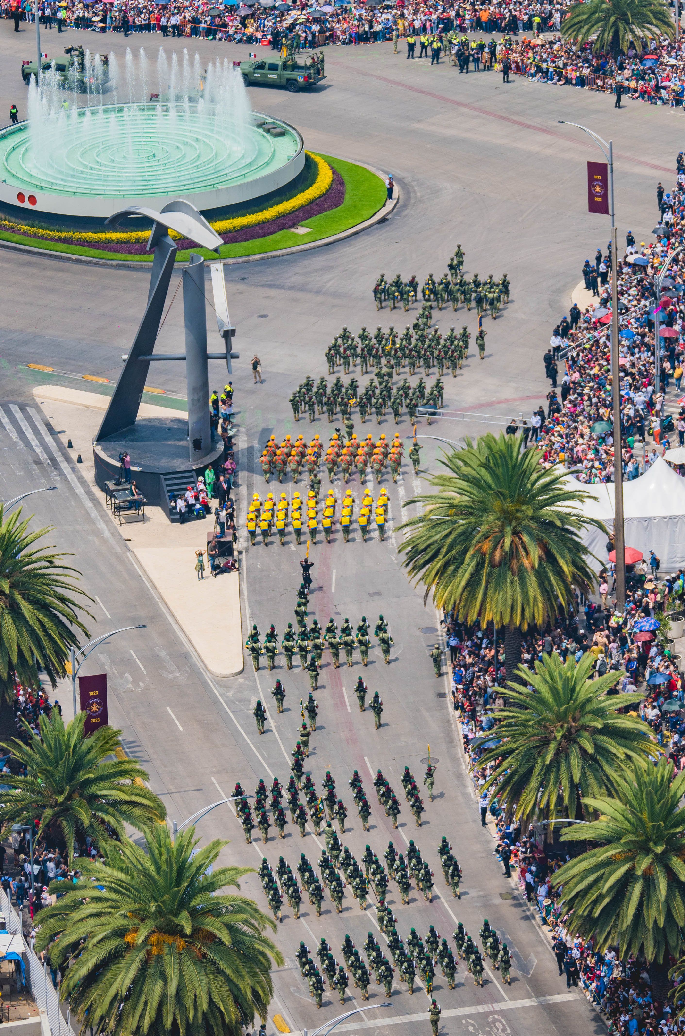 Aerial View of a Military Parade · Free Stock Photo