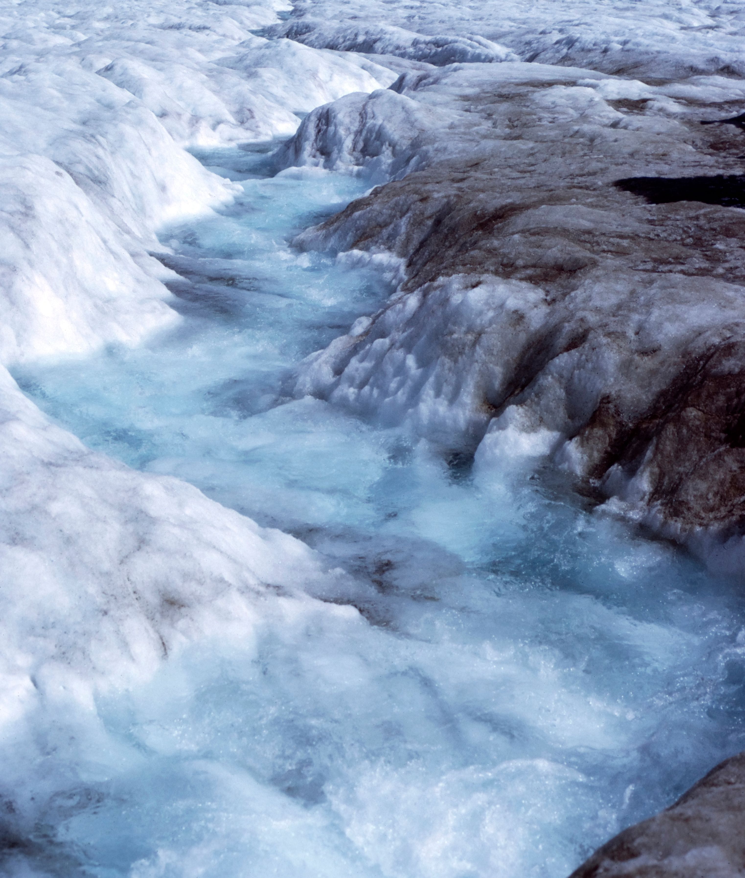 Glacial Meltwater Stream on Icefield · Free Stock Photo
