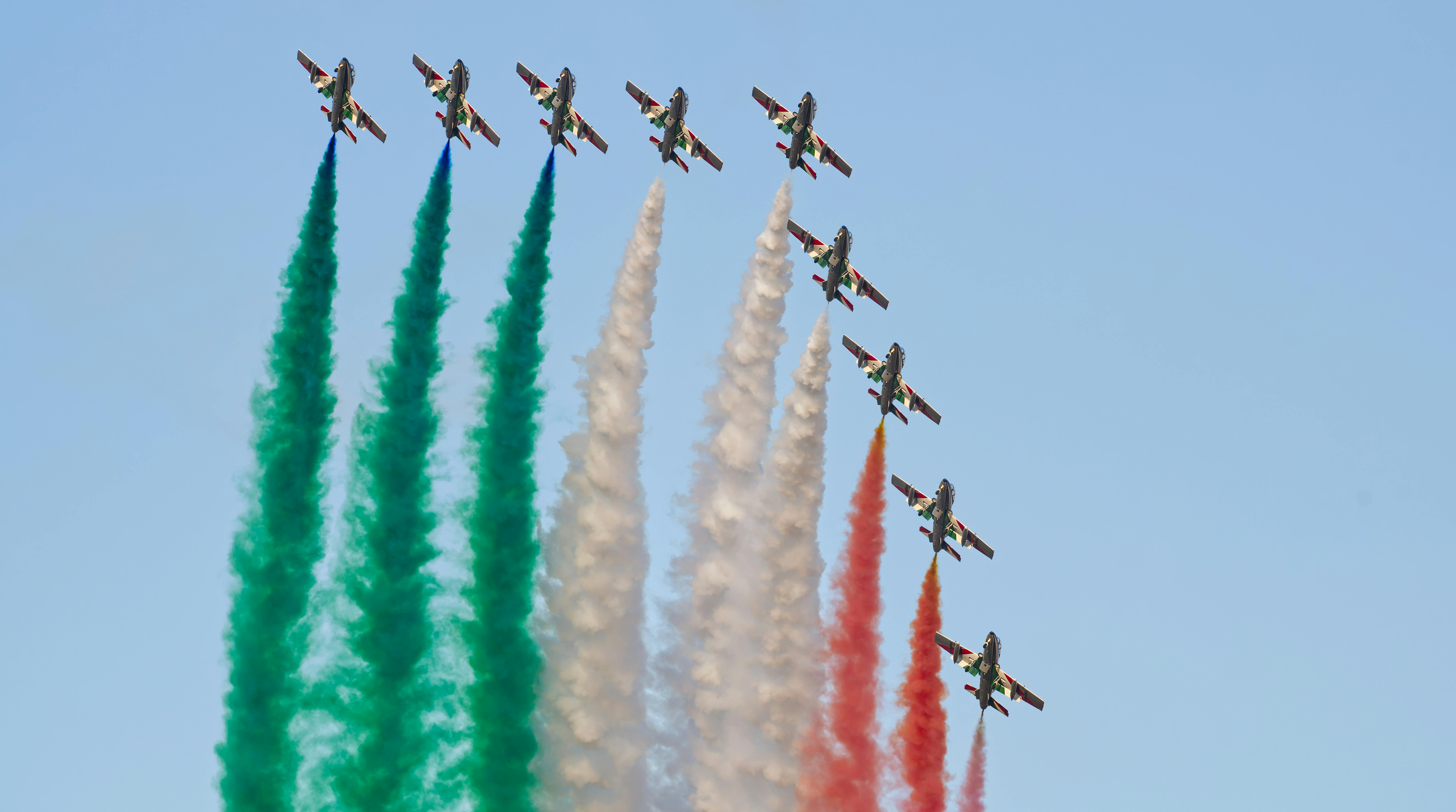Frecce Tricolori Fighter Jets Creating Italian Flag in Sky · Free Stock ...