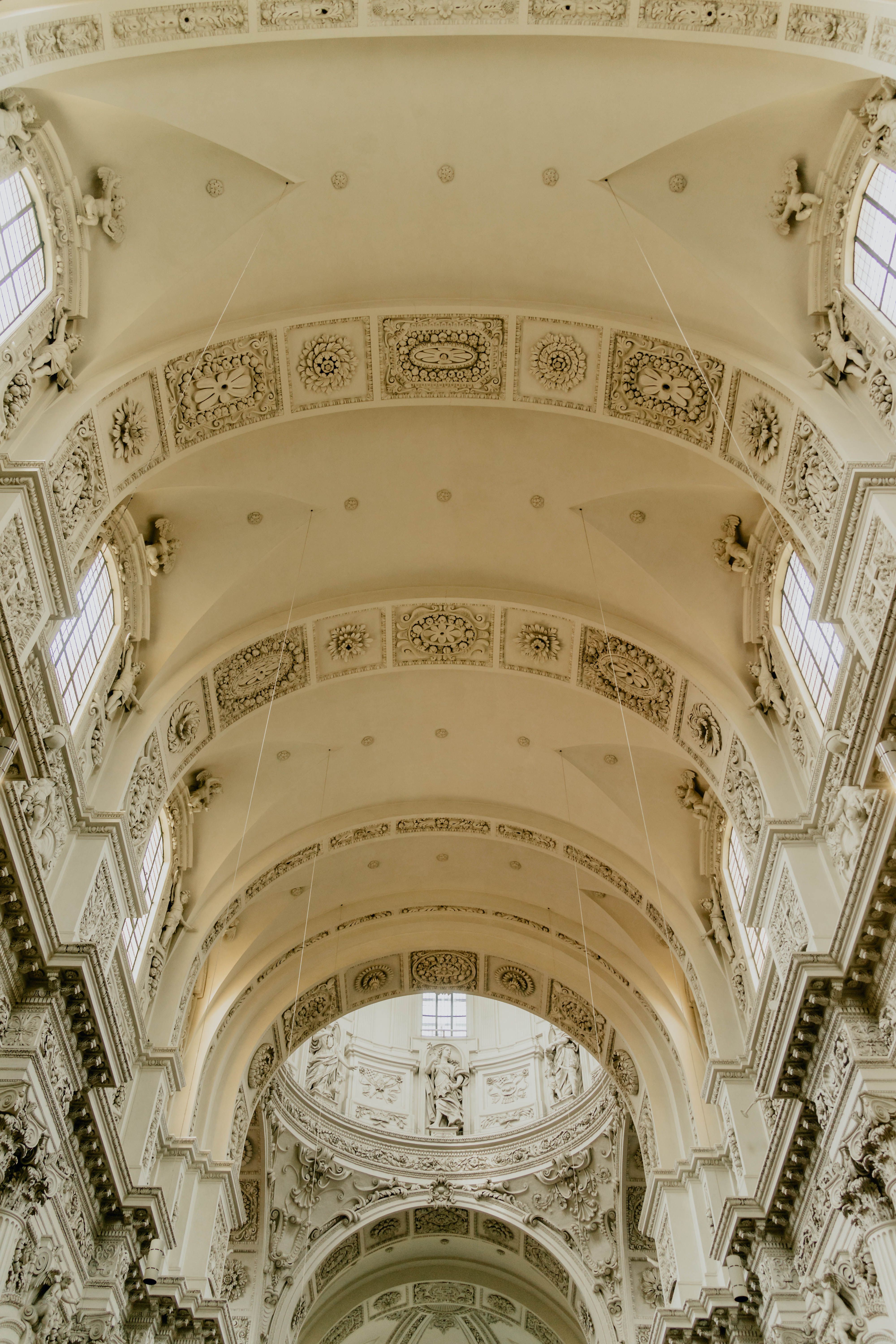 White Baroque Church Ceiling · Free Stock Photo