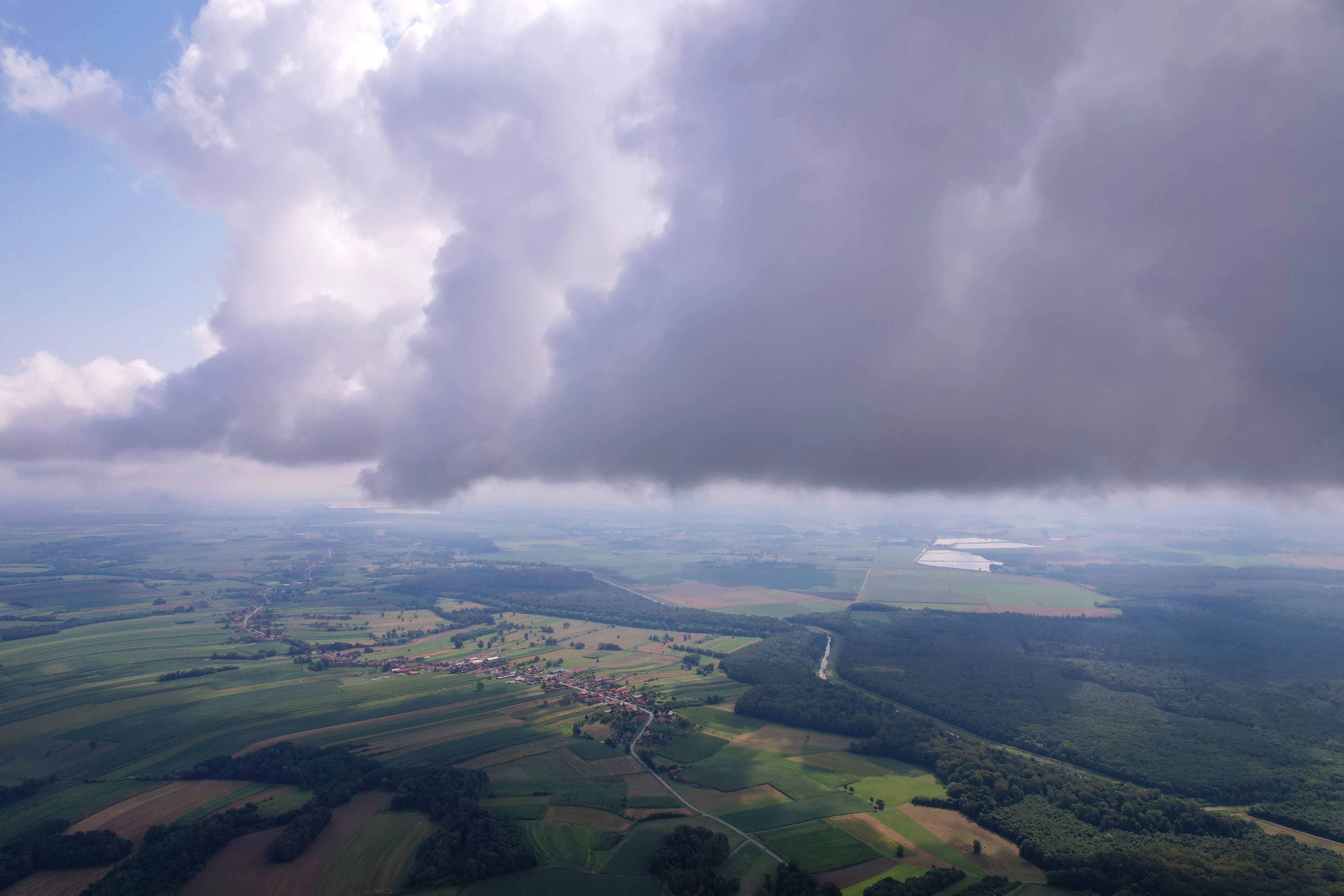 Birds Eye View of Rural Fields · Free Stock Photo
