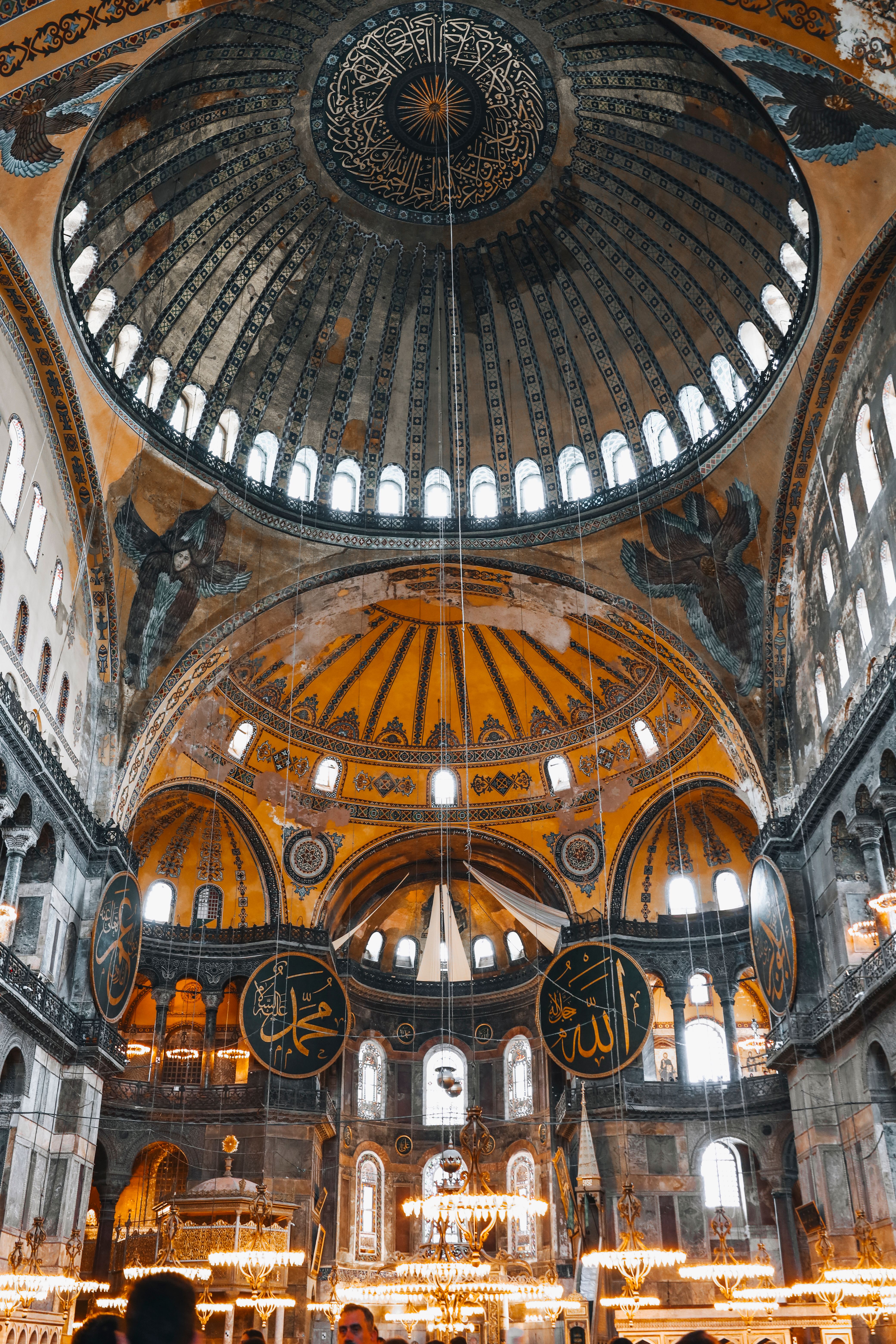 Stunning Interior View Of Hagia Sophia Dome Free Stock Photo