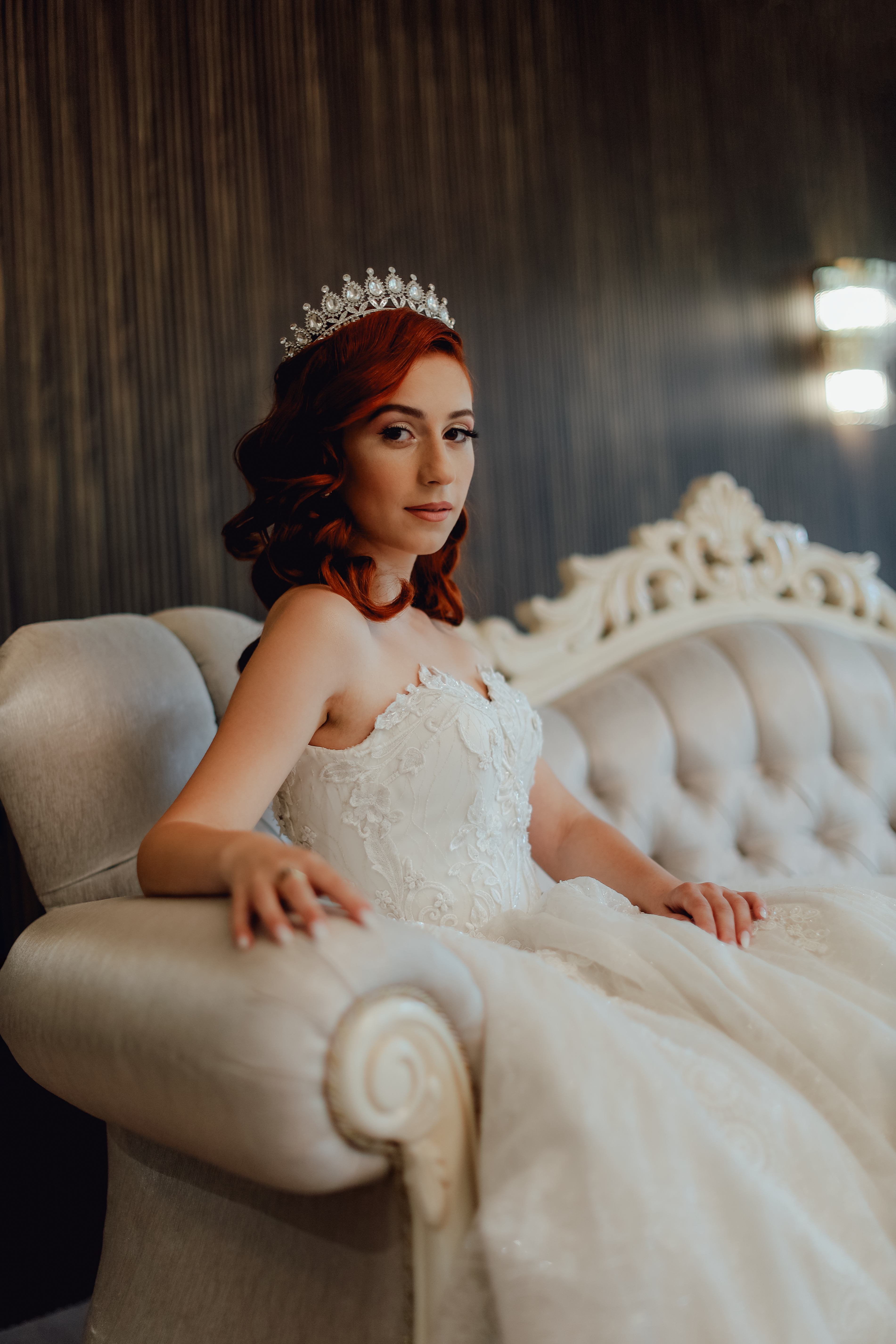 Bride Sitting on Sofa · Free Stock Photo