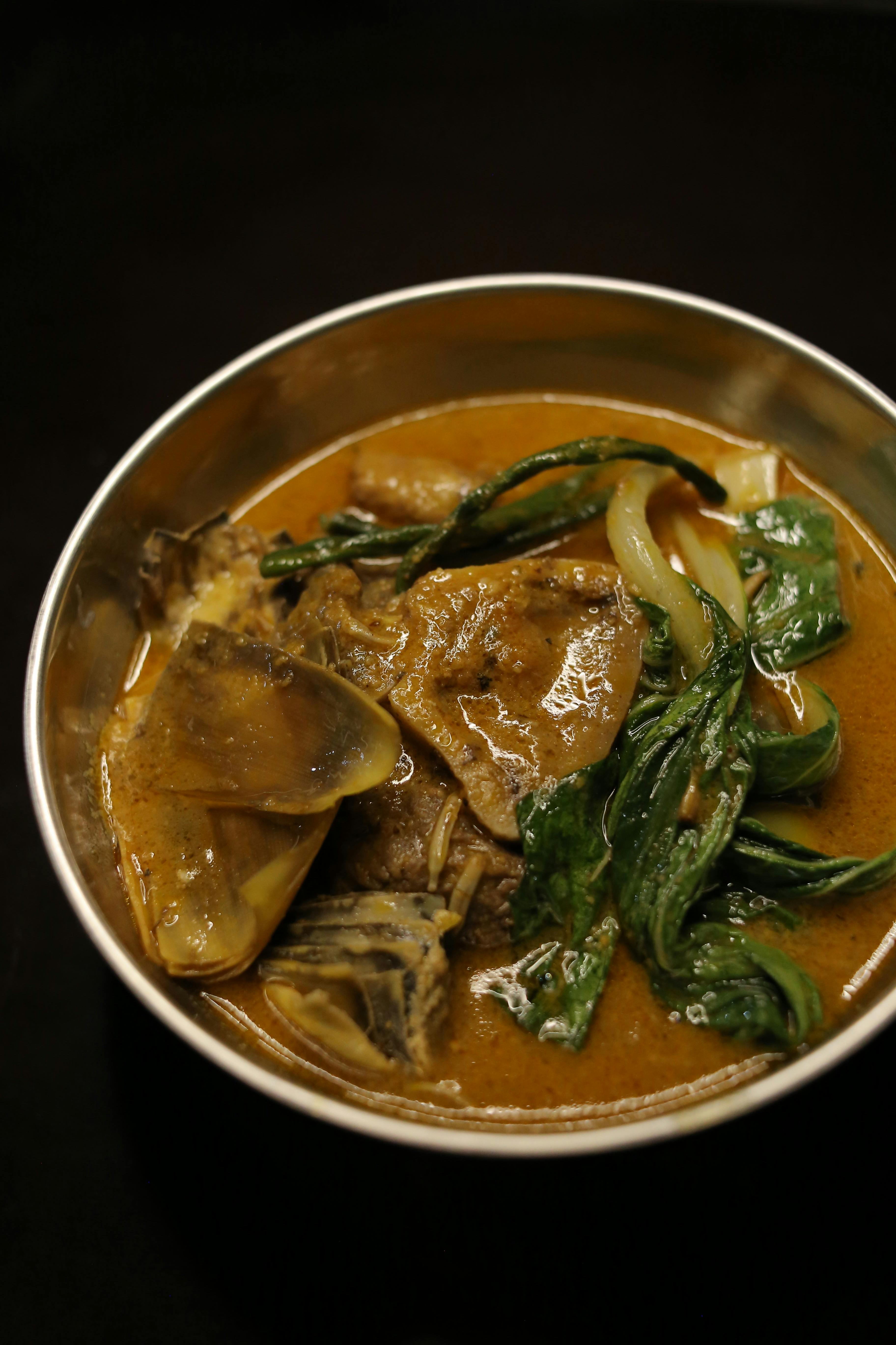 Close-up of a Bowl of Kare-kare Stew · Free Stock Photo