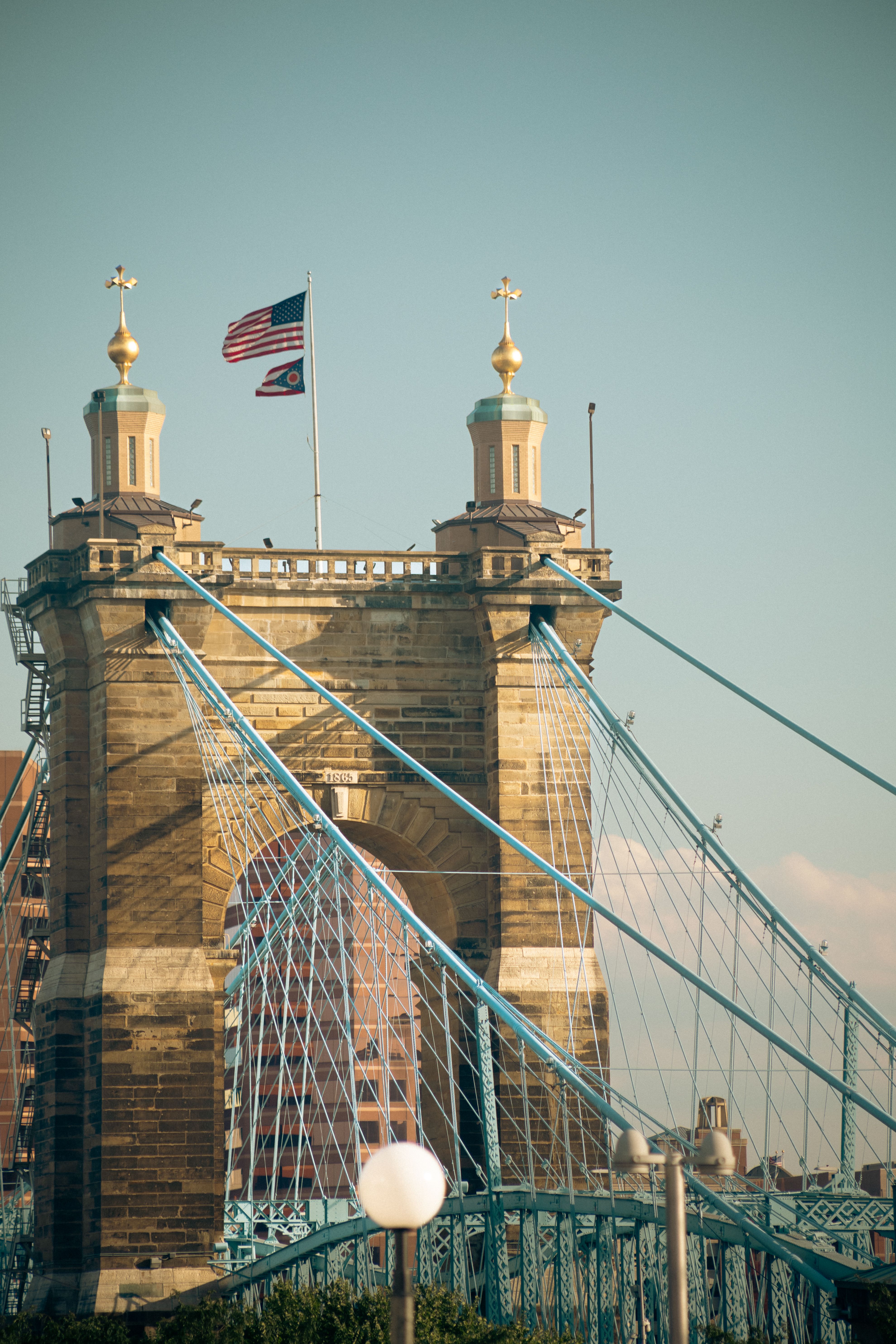 Close-up of the John A. Roebling Suspension Bridge · Free Stock Photo