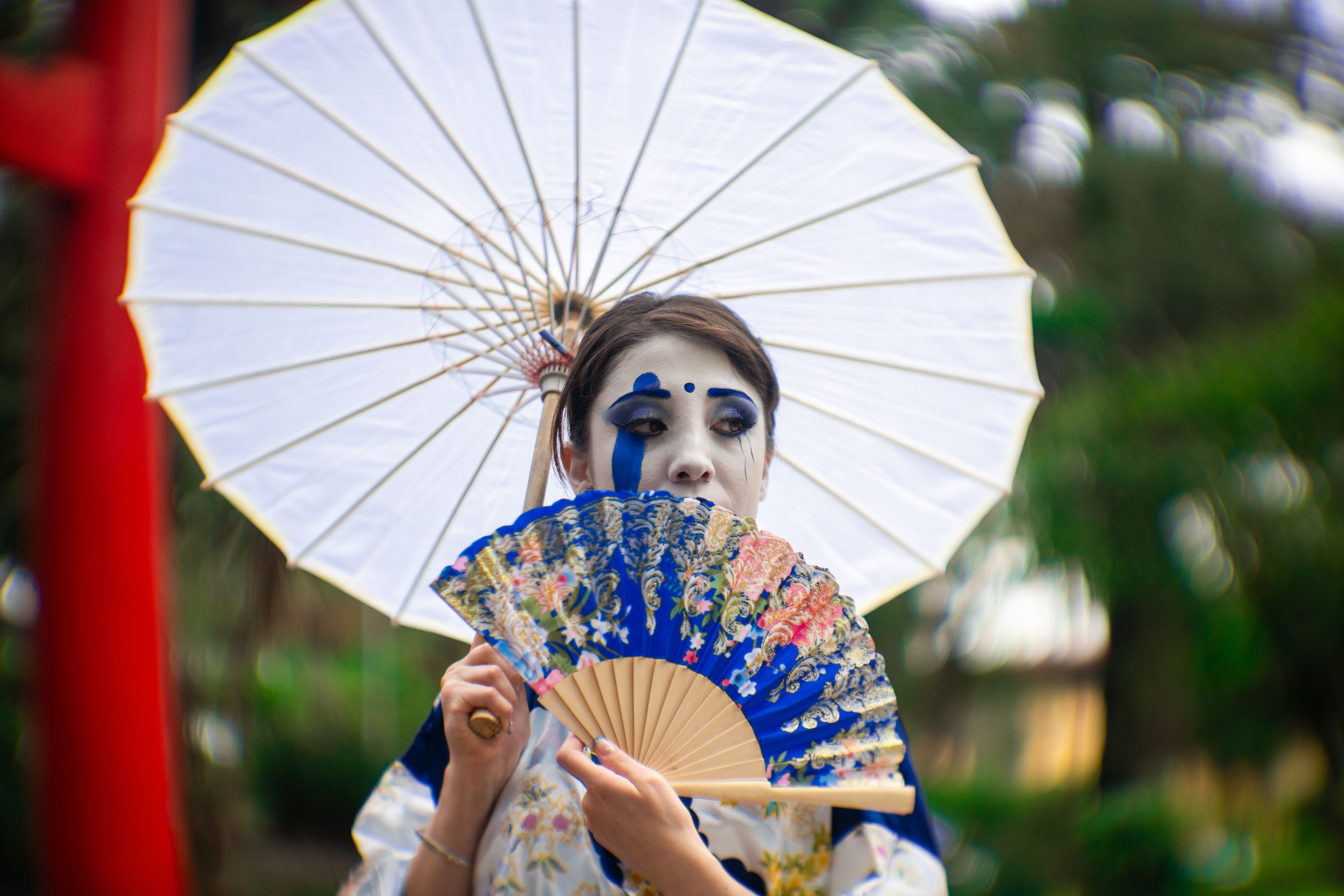 Portrait of Woman in Traditional Geisha Clothing · Free Stock Photo