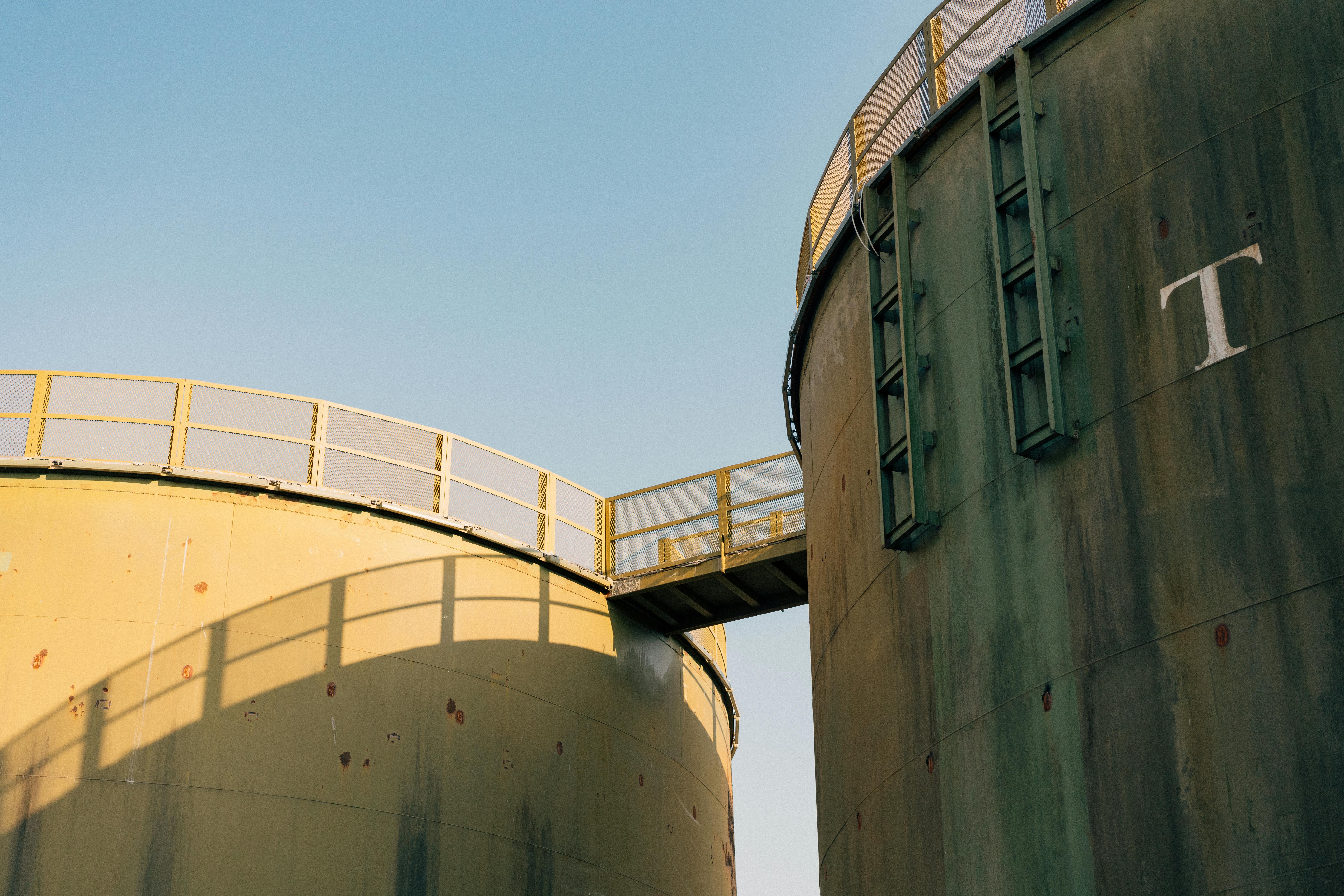 A Bridge Between A Silo Parts · Free Stock Photo