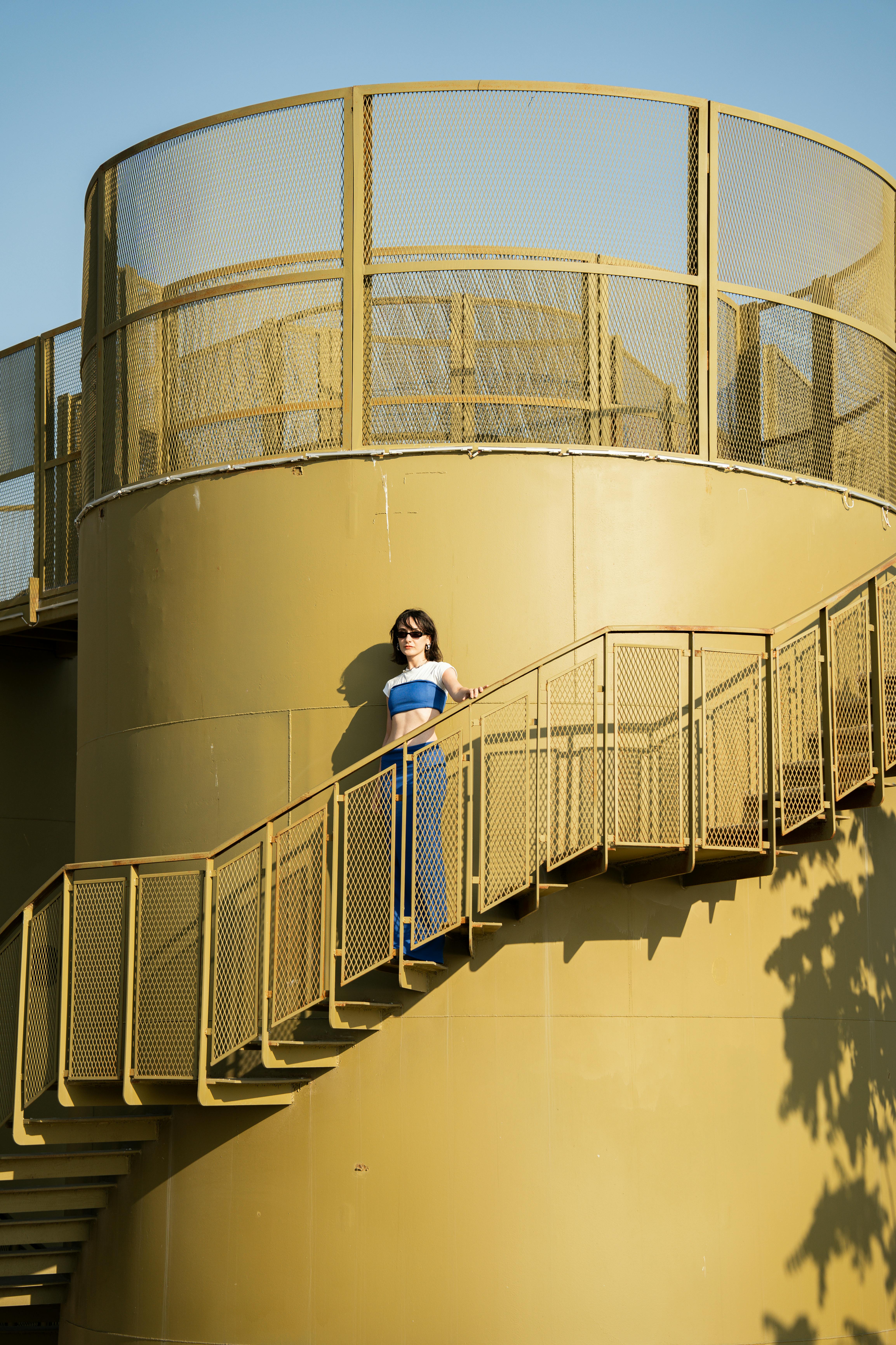 A Woman Standing on the Stairs of the Cubuklu Silolar, Beykoz, Turkey ...