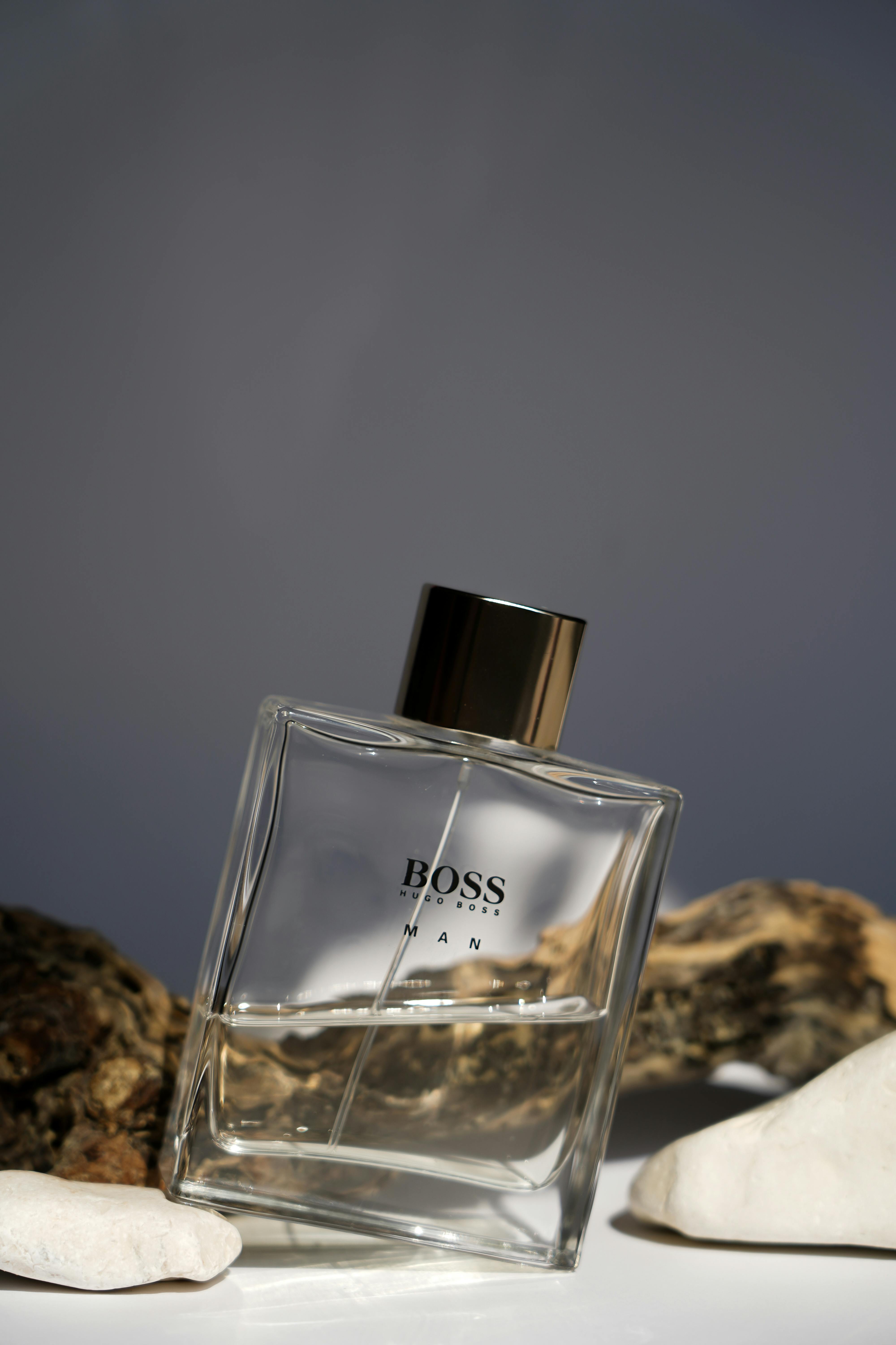 Product Shot of a Bottle of Hugo Boss Perfume · Free Stock Photo