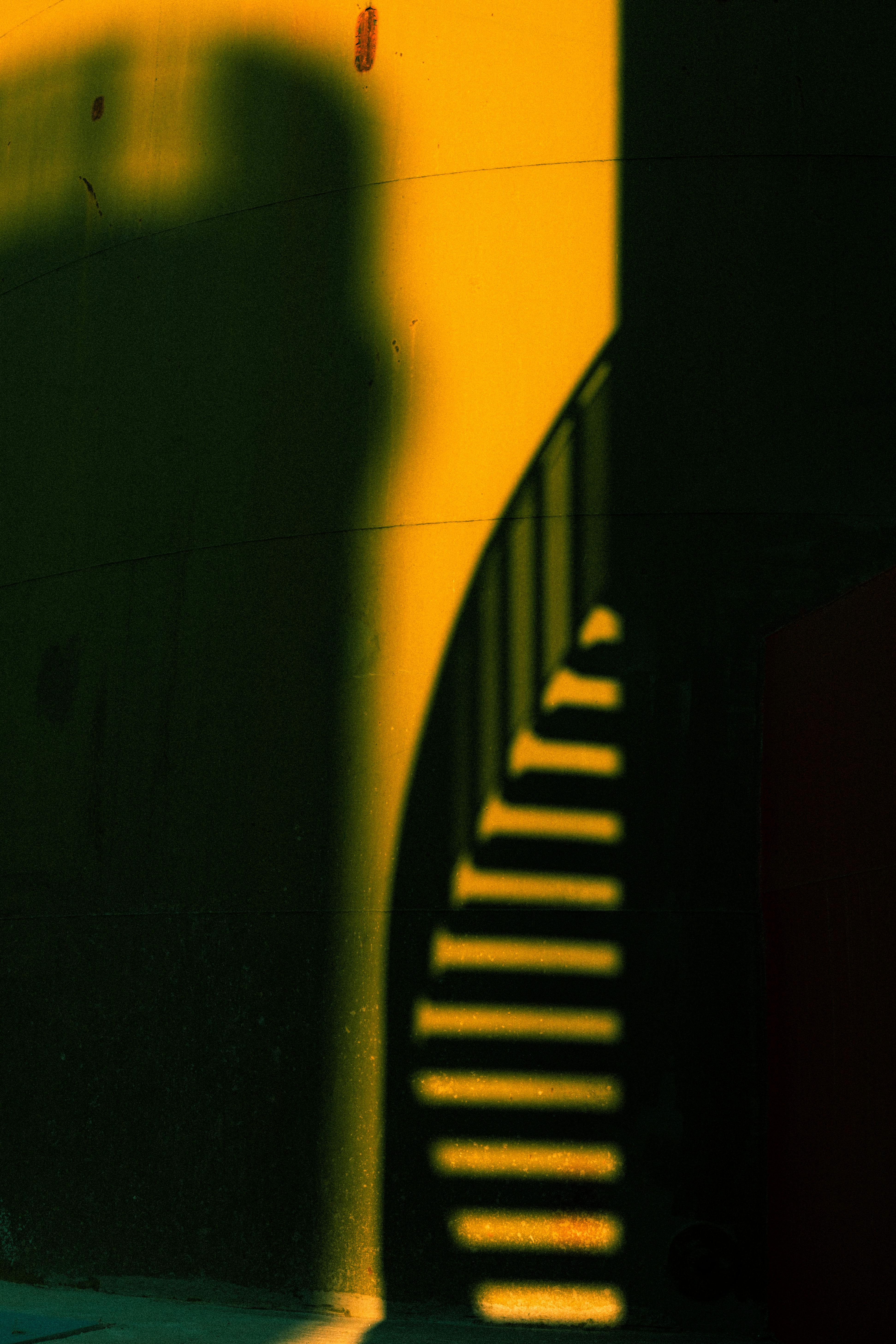 Shadow of Stairs on Wall · Free Stock Photo