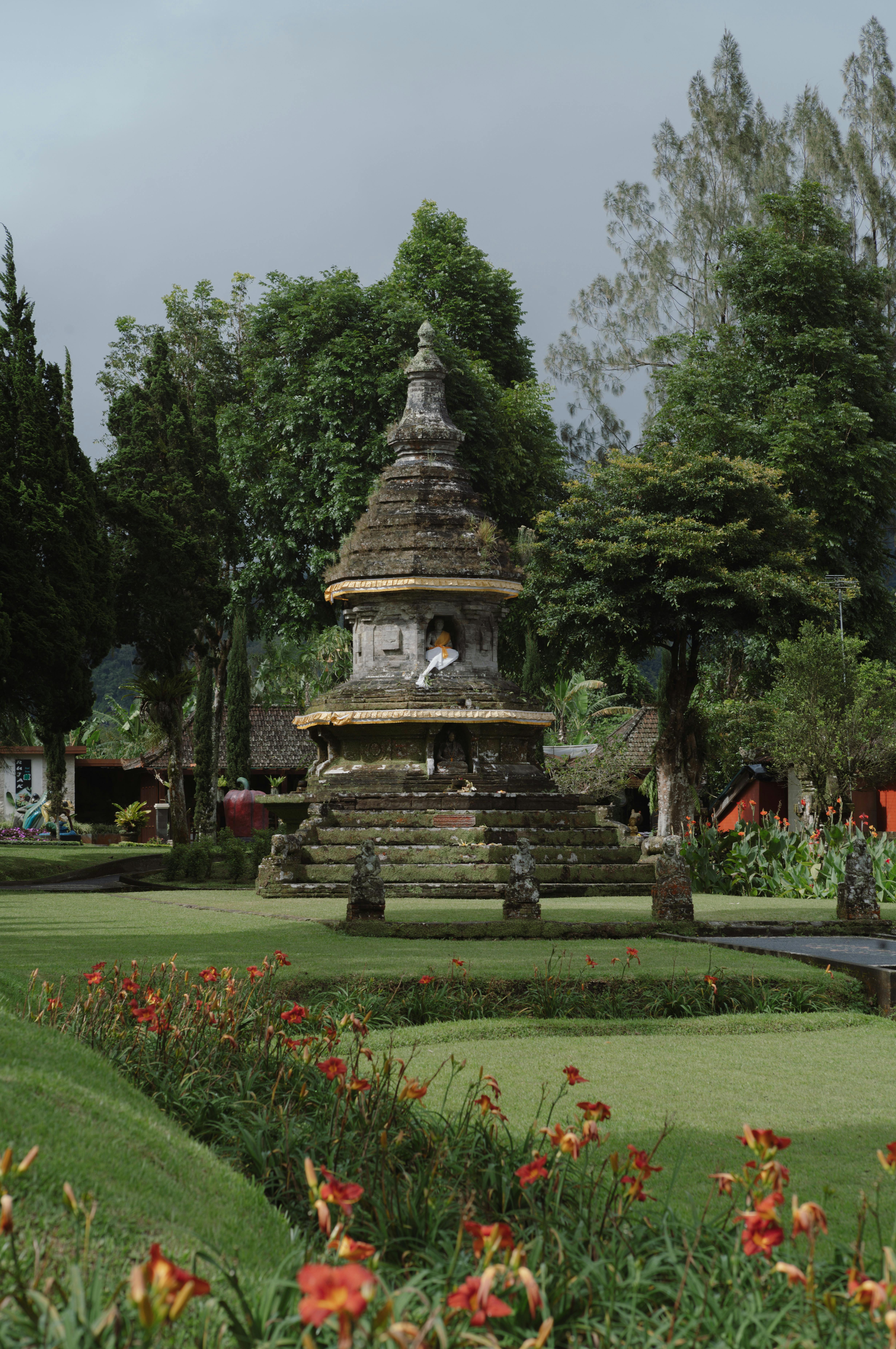 Buddhist Stupa in the Gardens of the Pura Bratan Temple in Bali · Free ...