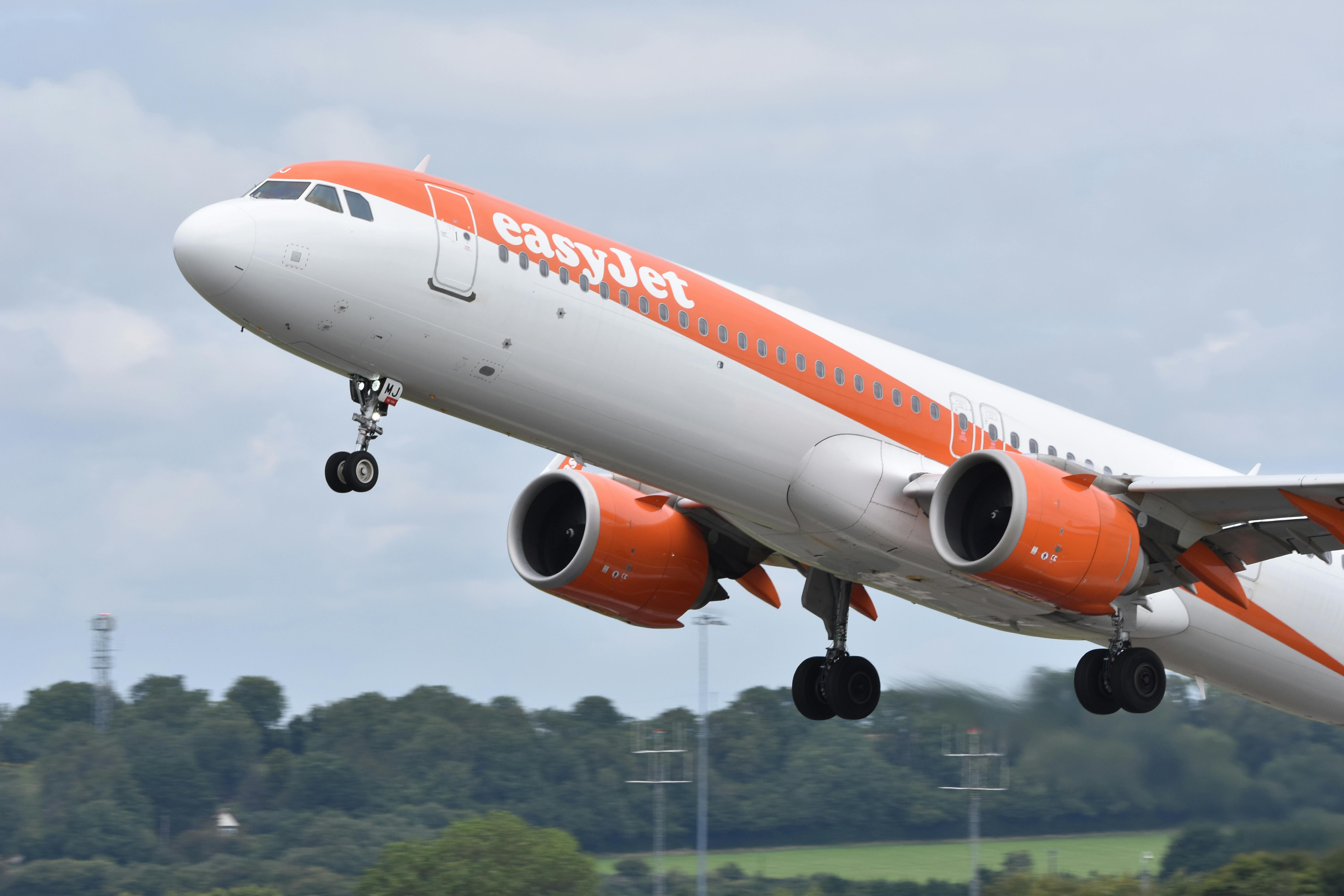 An easyJet plane taking off from Bristol Airport · Free Stock Photo