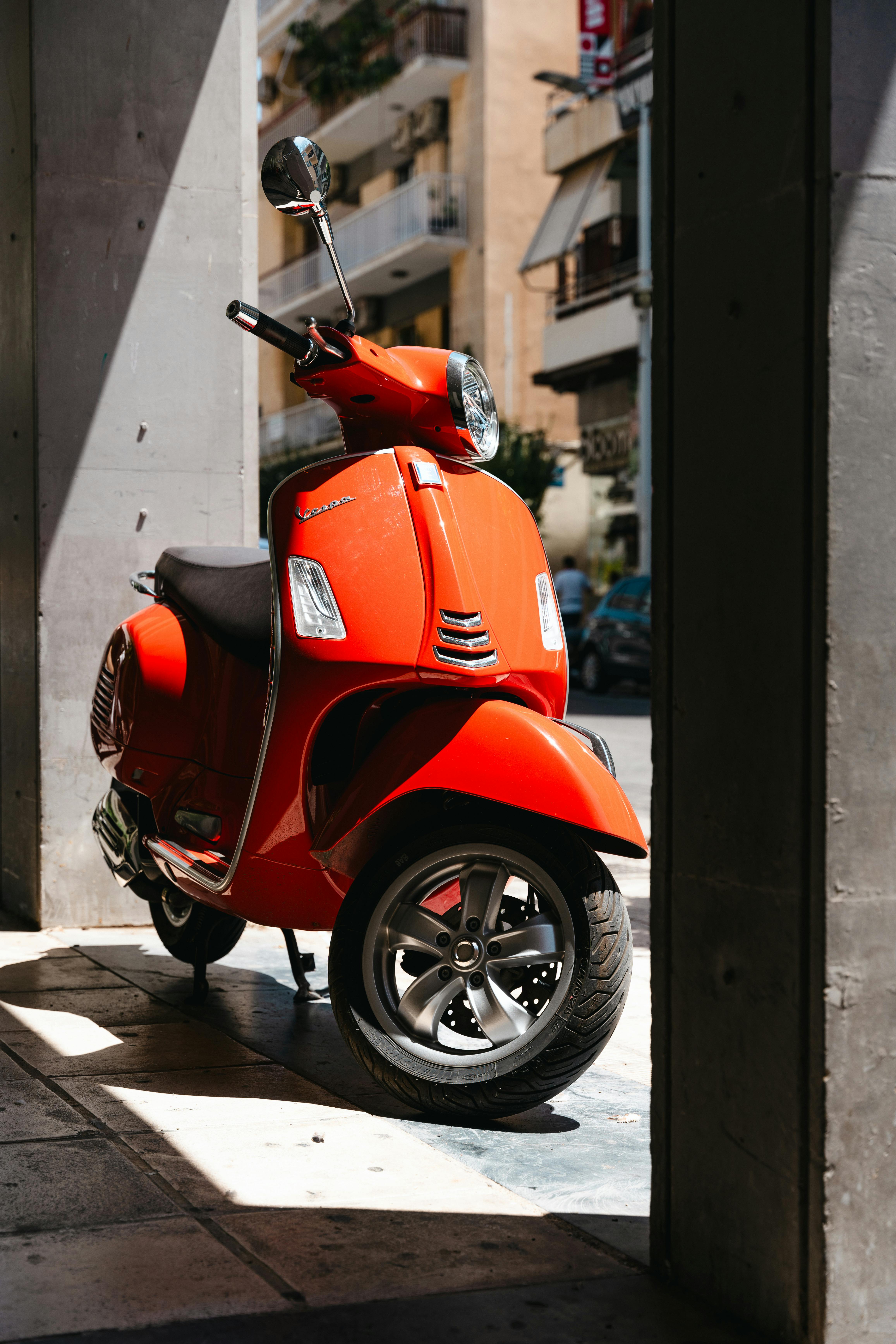 Red Scooter on a Street · Free Stock Photo
