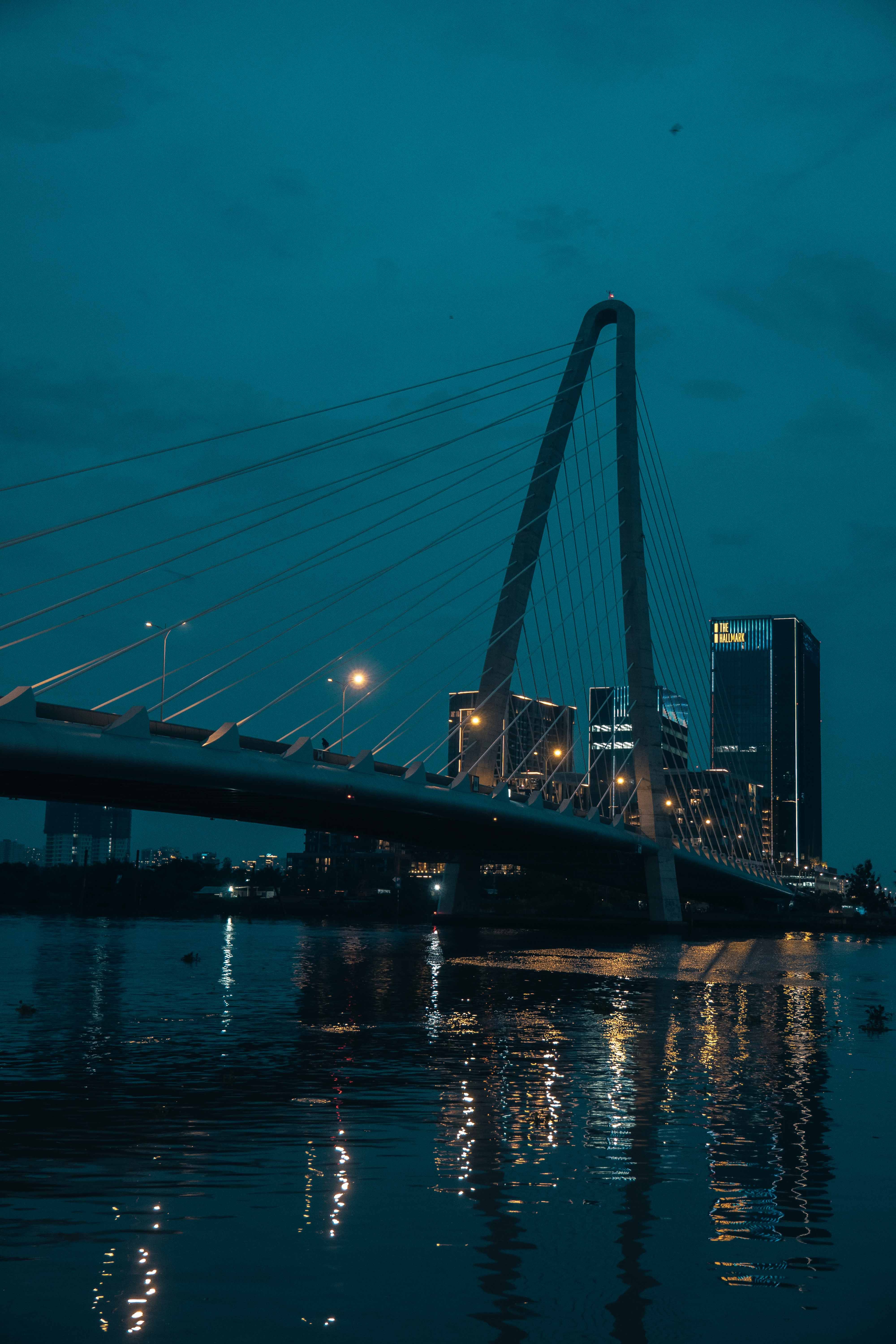 Modern Bridge Over Saigon River in Ho Chi Minh City · Free Stock Photo