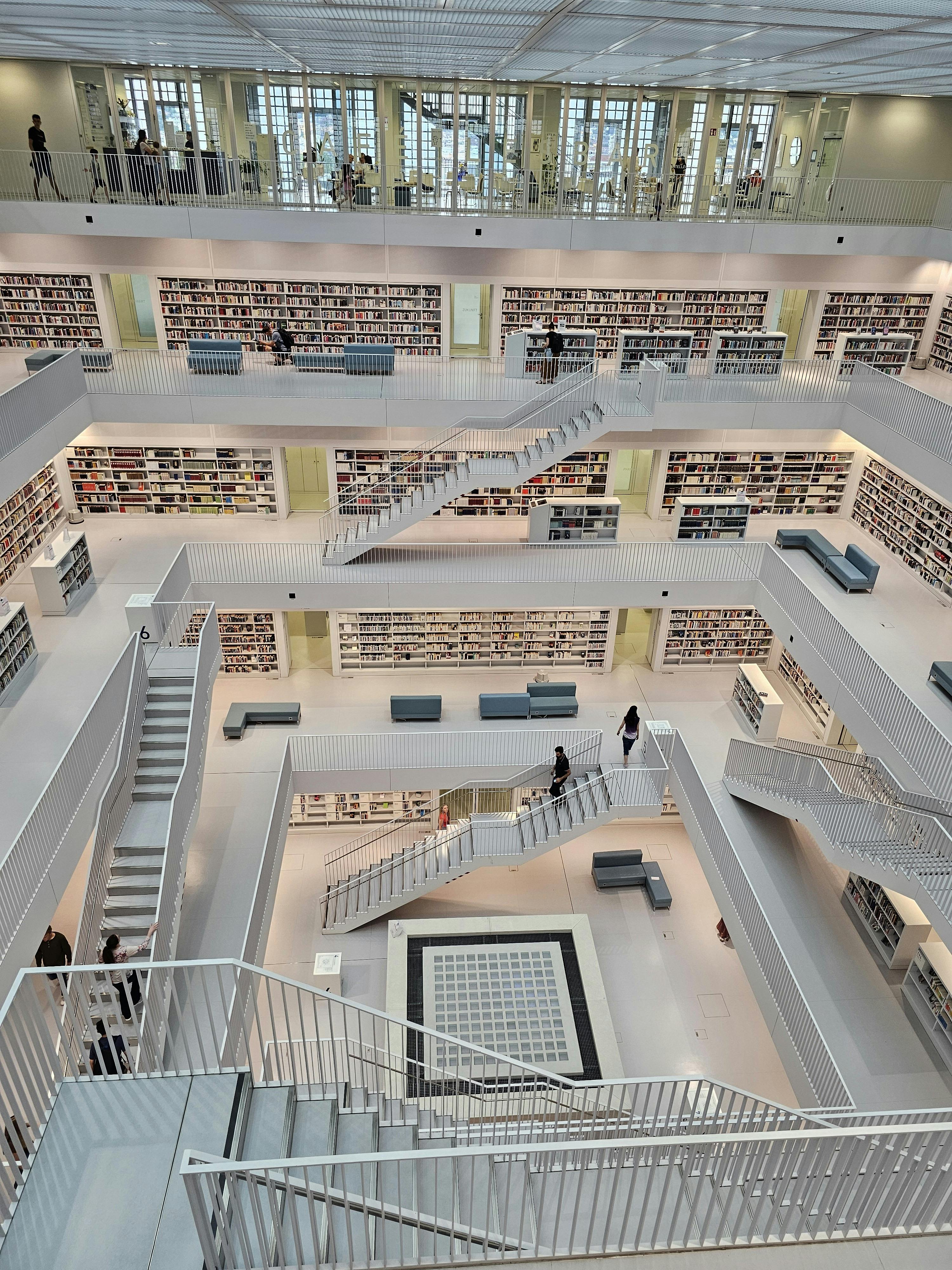 Interior of City Library in Stuttgart · Free Stock Photo