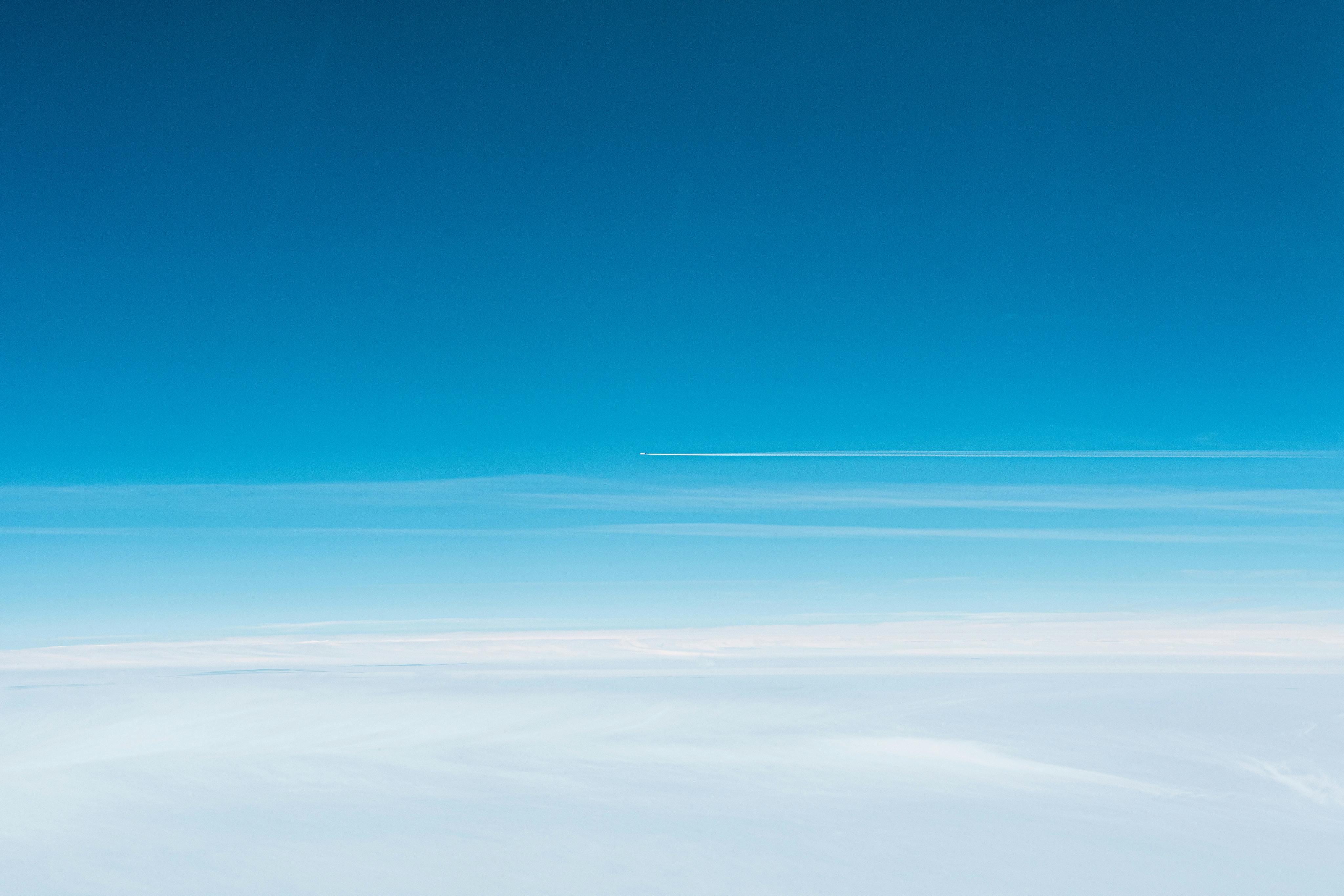 Airplane Left Trail in the Sky · Free Stock Photo
