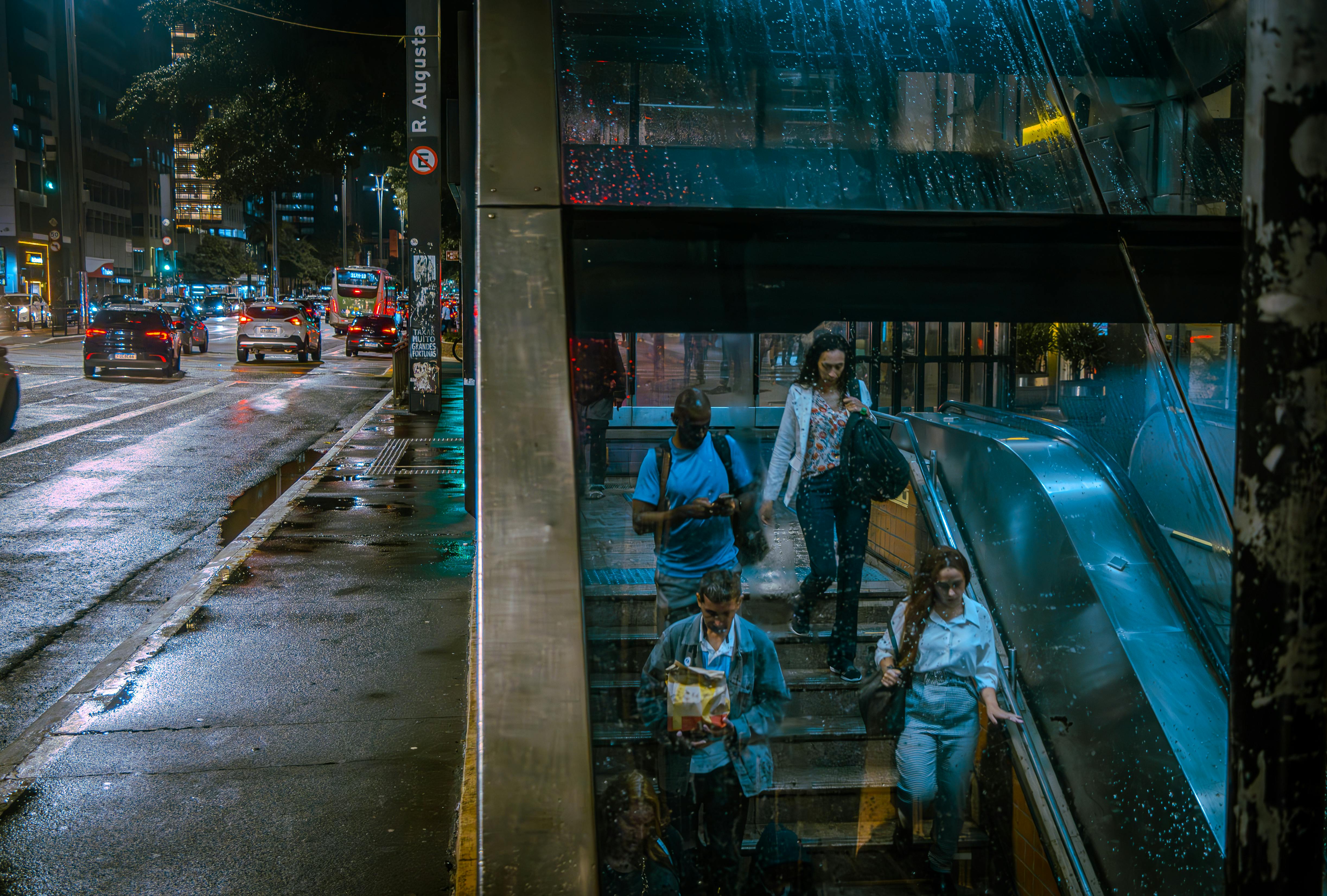 Car Parked on Wet Road · Free Stock Photo