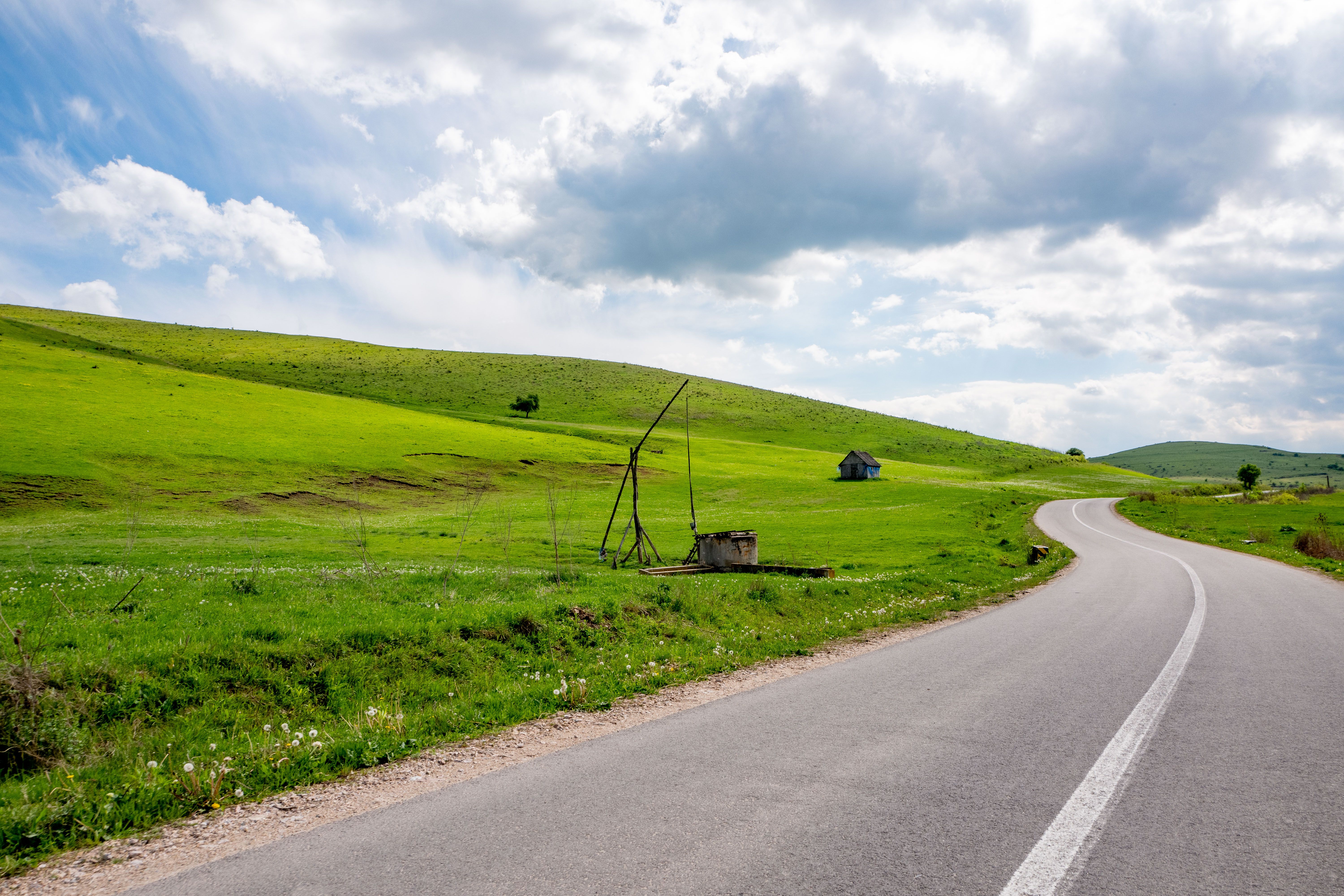 Road on a Field · Free Stock Photo