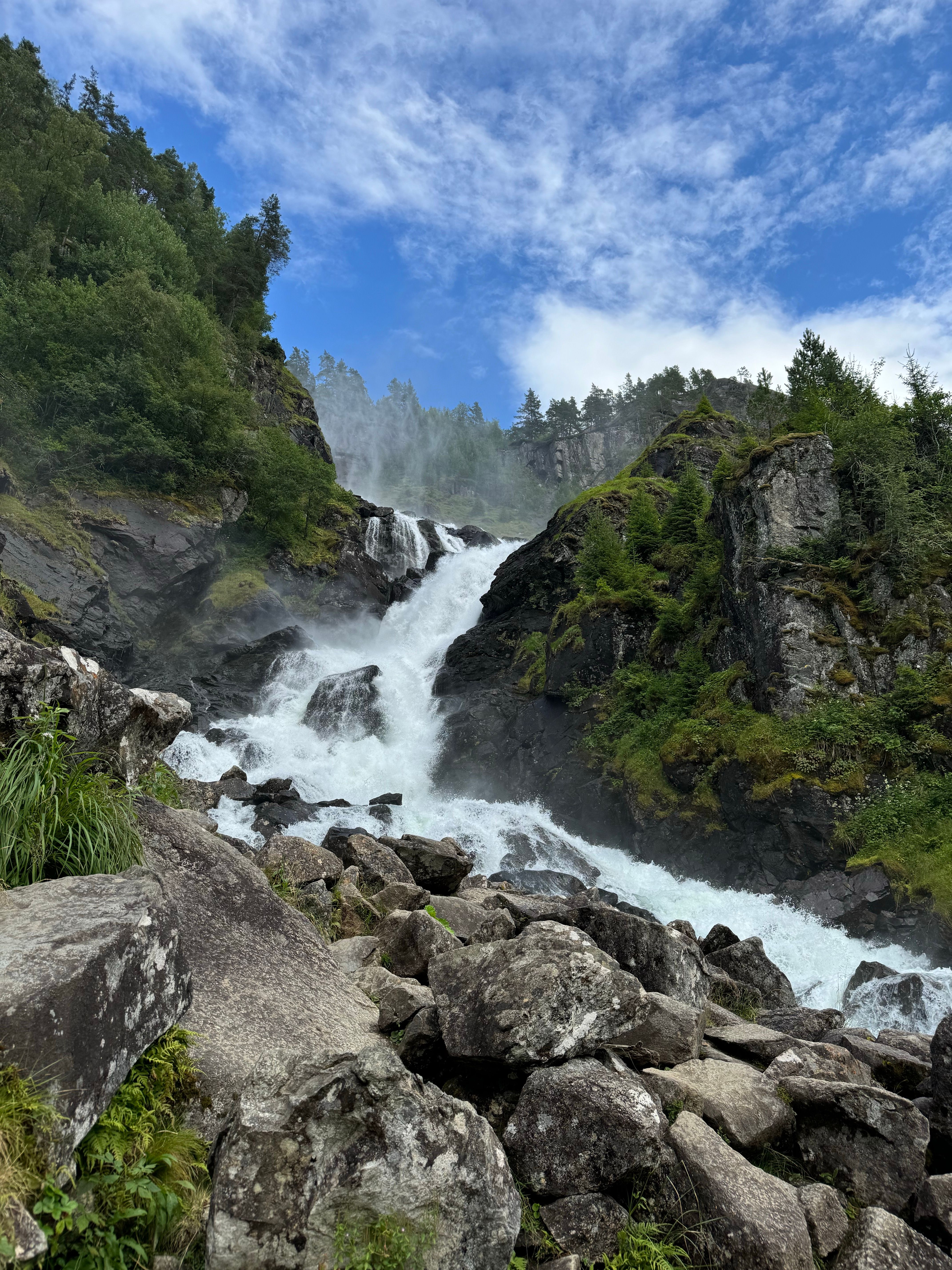 Waterfalls Near Trees · Free Stock Photo