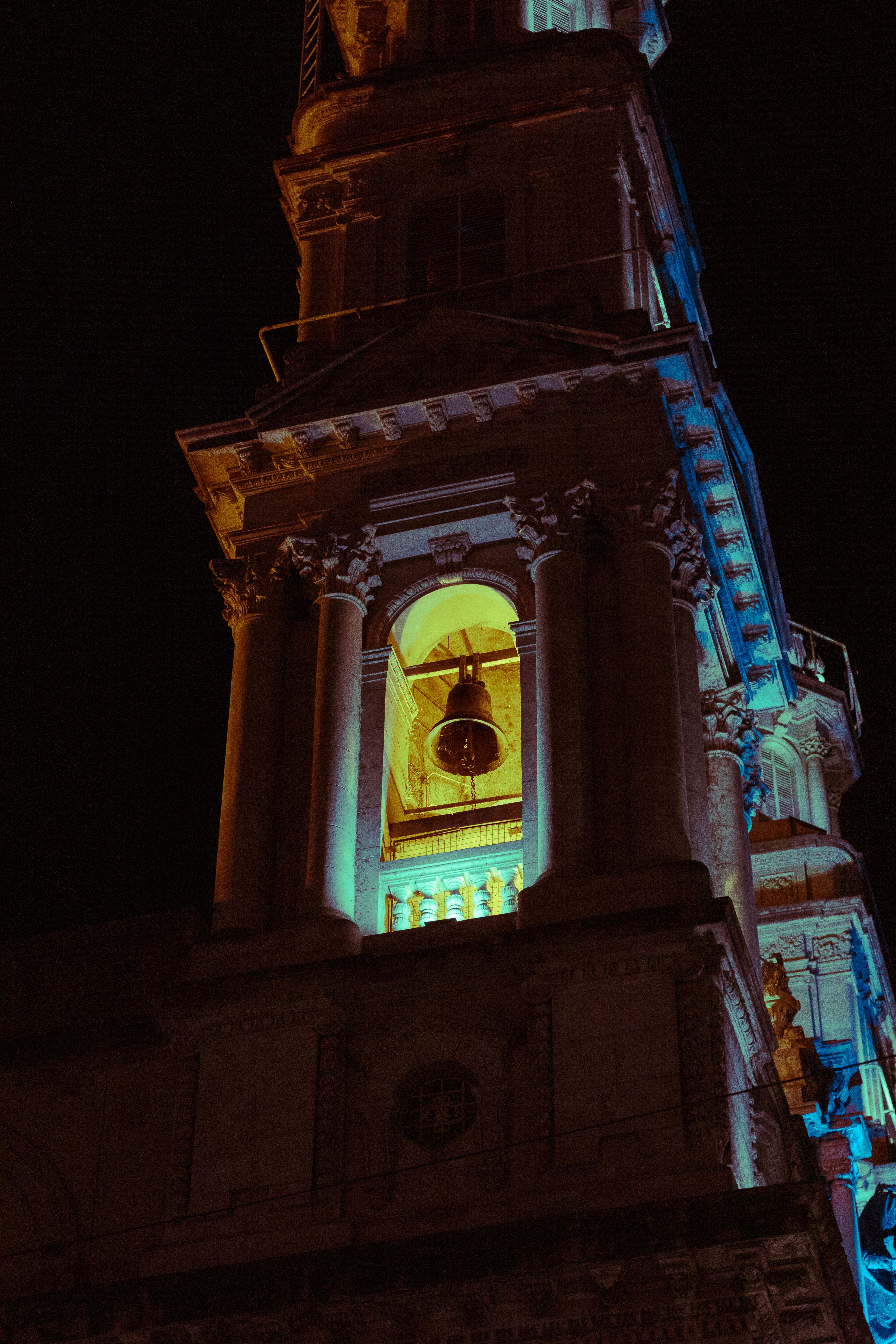 A clock tower with a lighted clock on it · Free Stock Photo