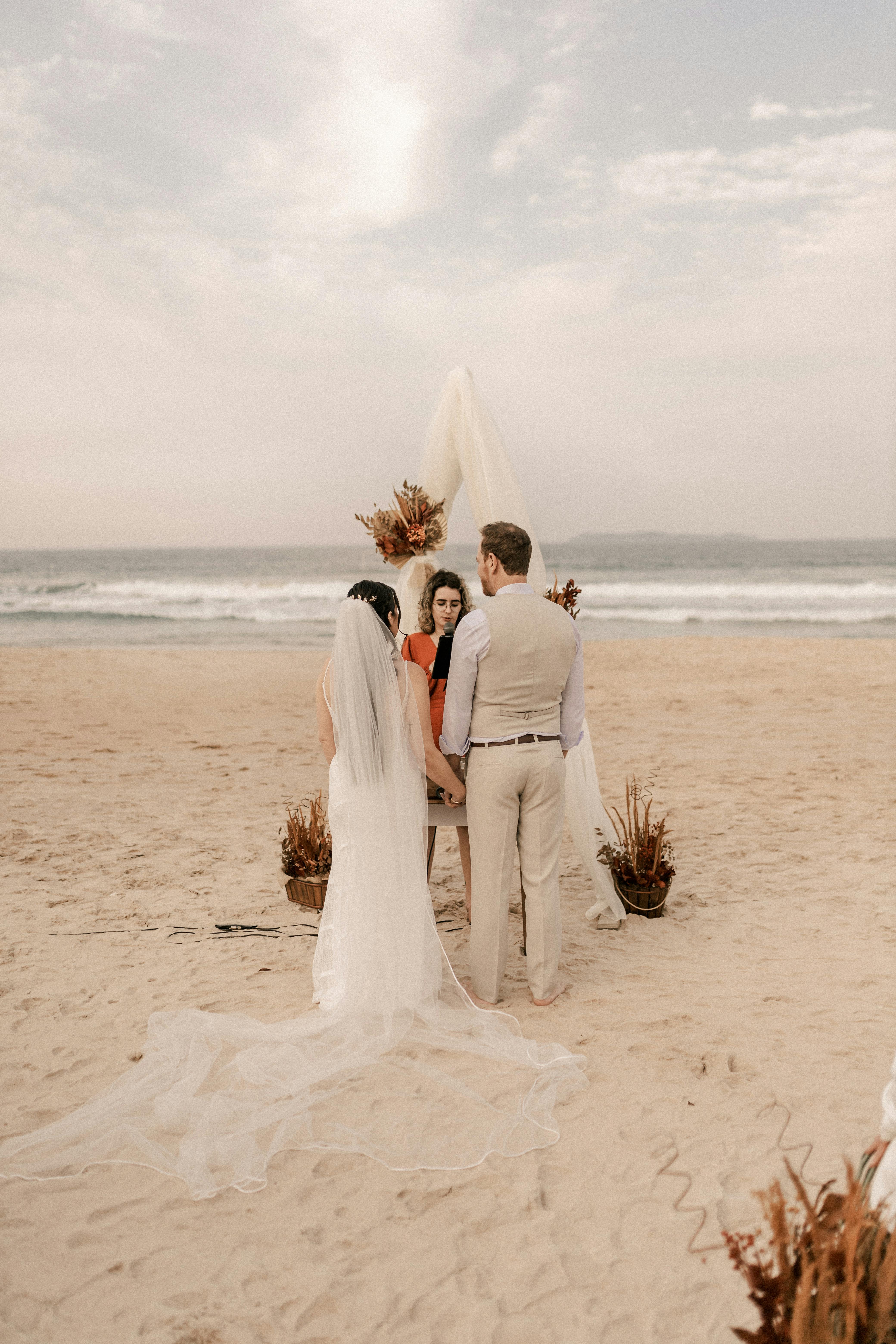 Groom Kissing Bride Neck · Free Stock Photo