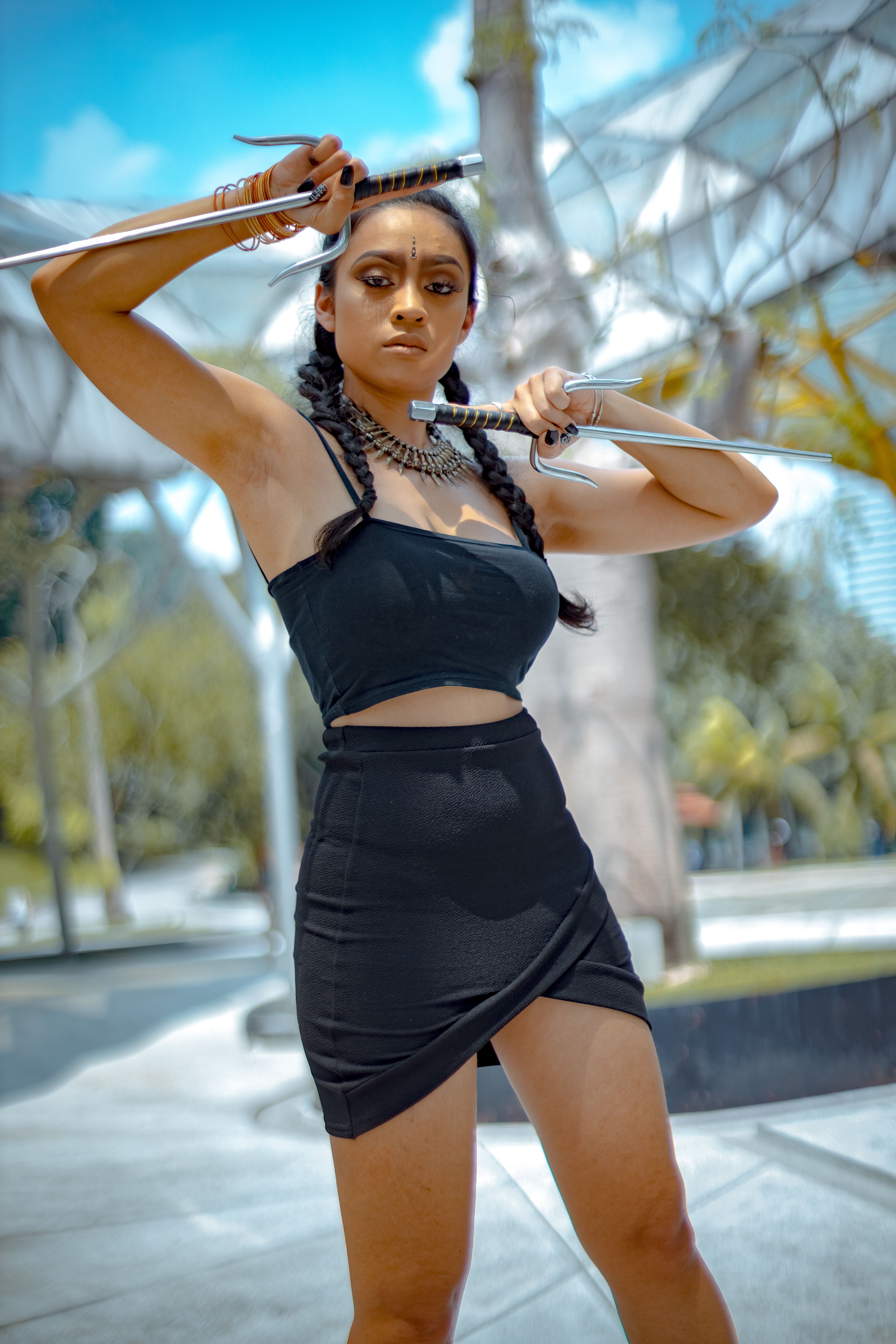Woman Holding Two Swords · Free Stock Photo