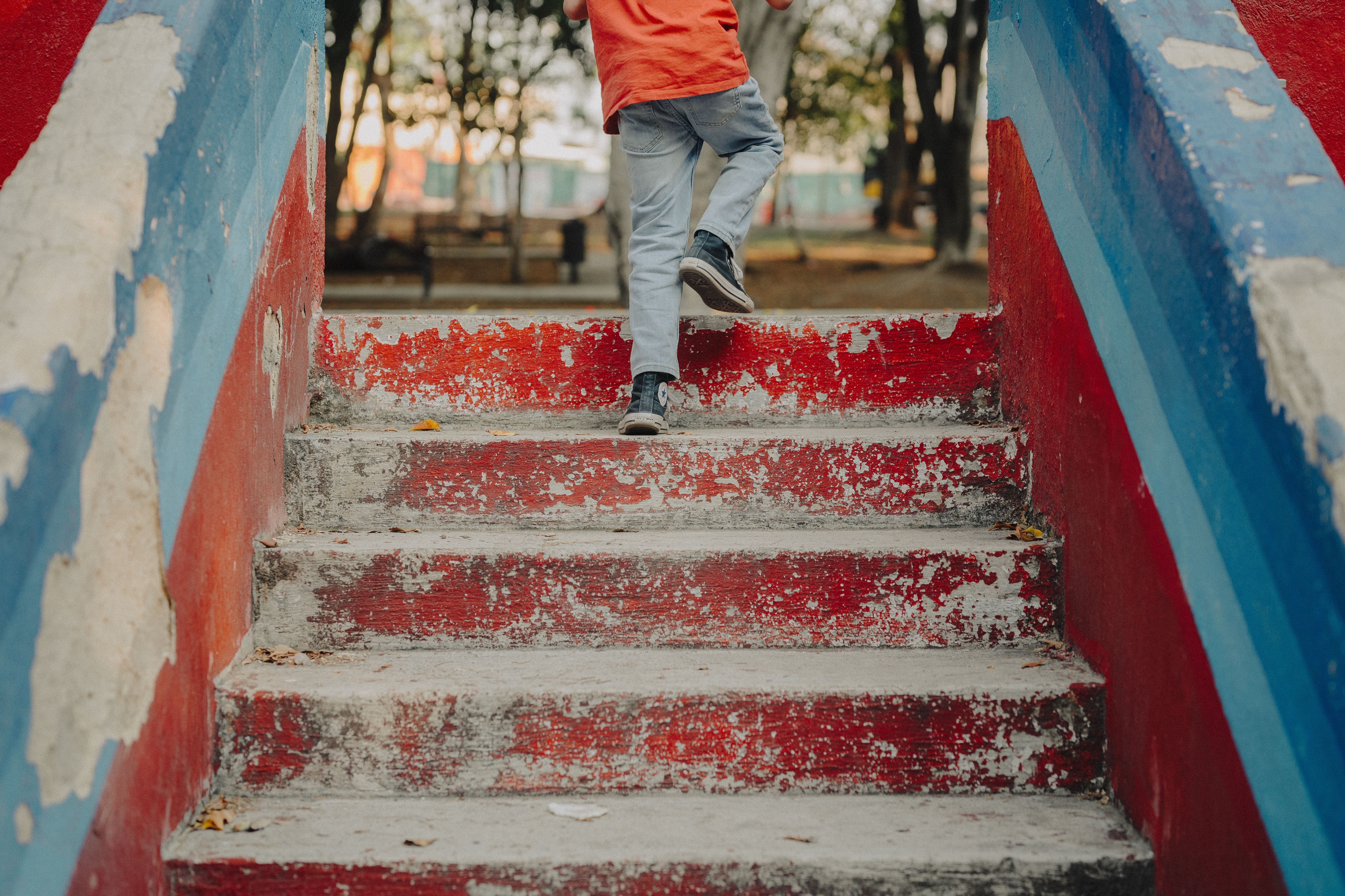 Child Climbing Up Stairs Playground Photos, Download The BEST Free ...