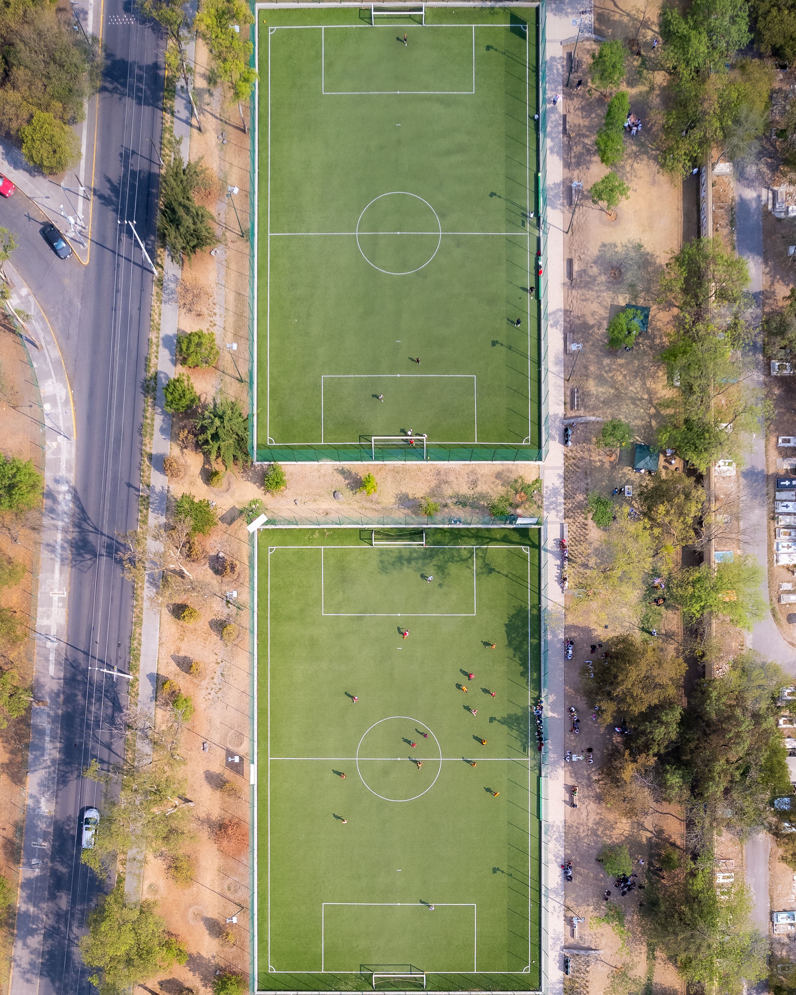 Aerial View of Soccer Field · Free Stock Photo