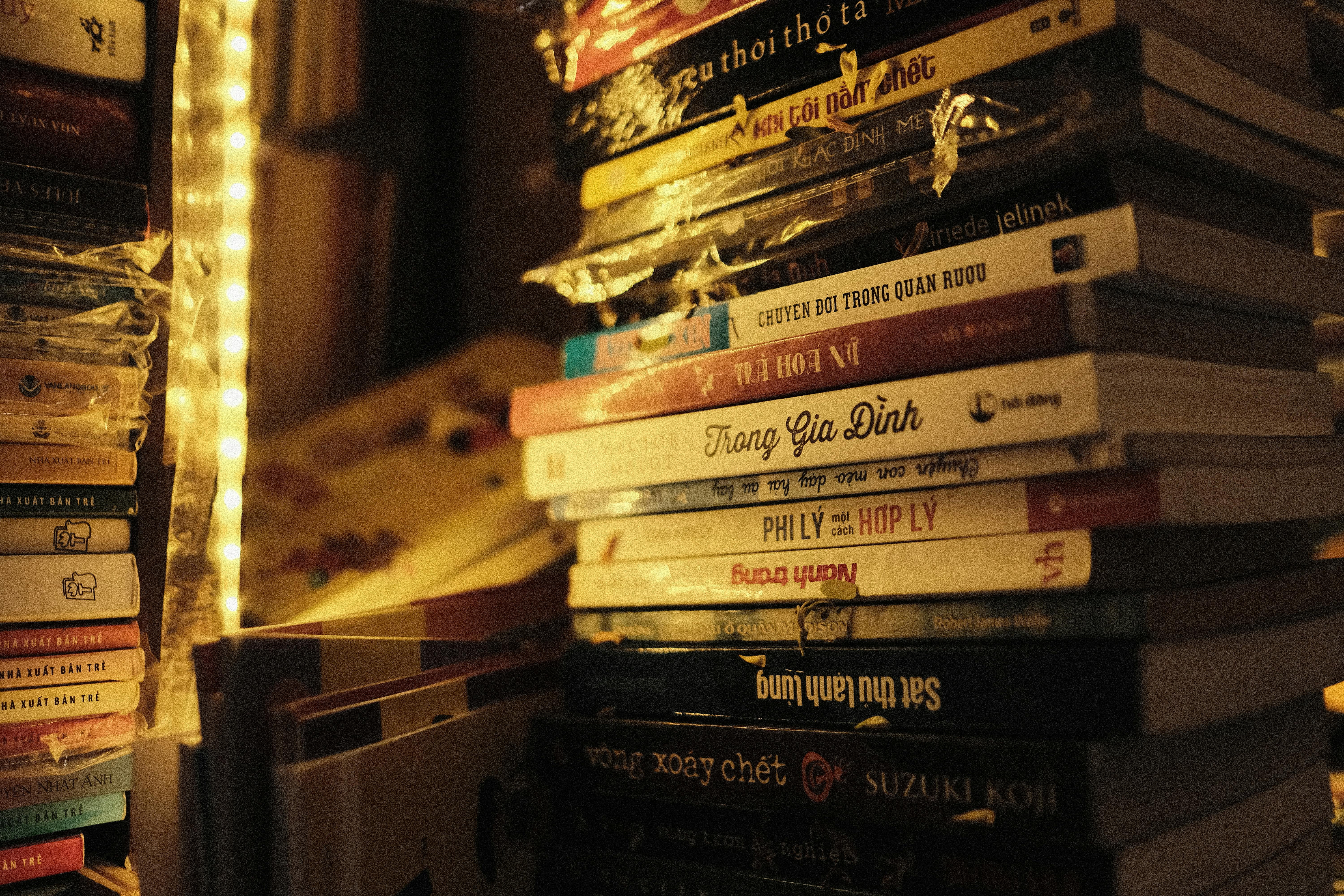 Close-Up Photo of Stack of Books · Free Stock Photo