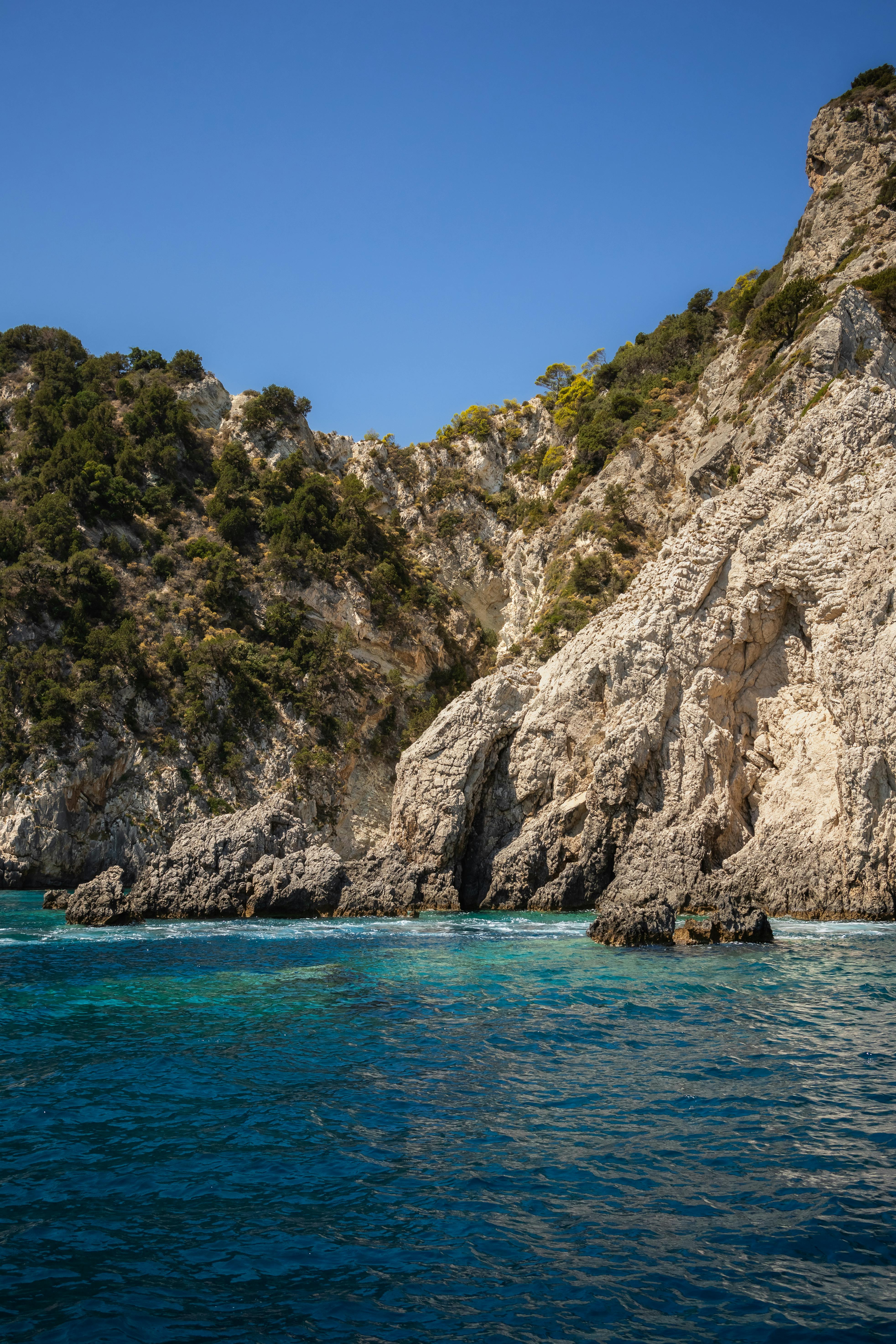 Beautiful Rocky Shore with Ionian Sea in Zakynthos · Free Stock Photo