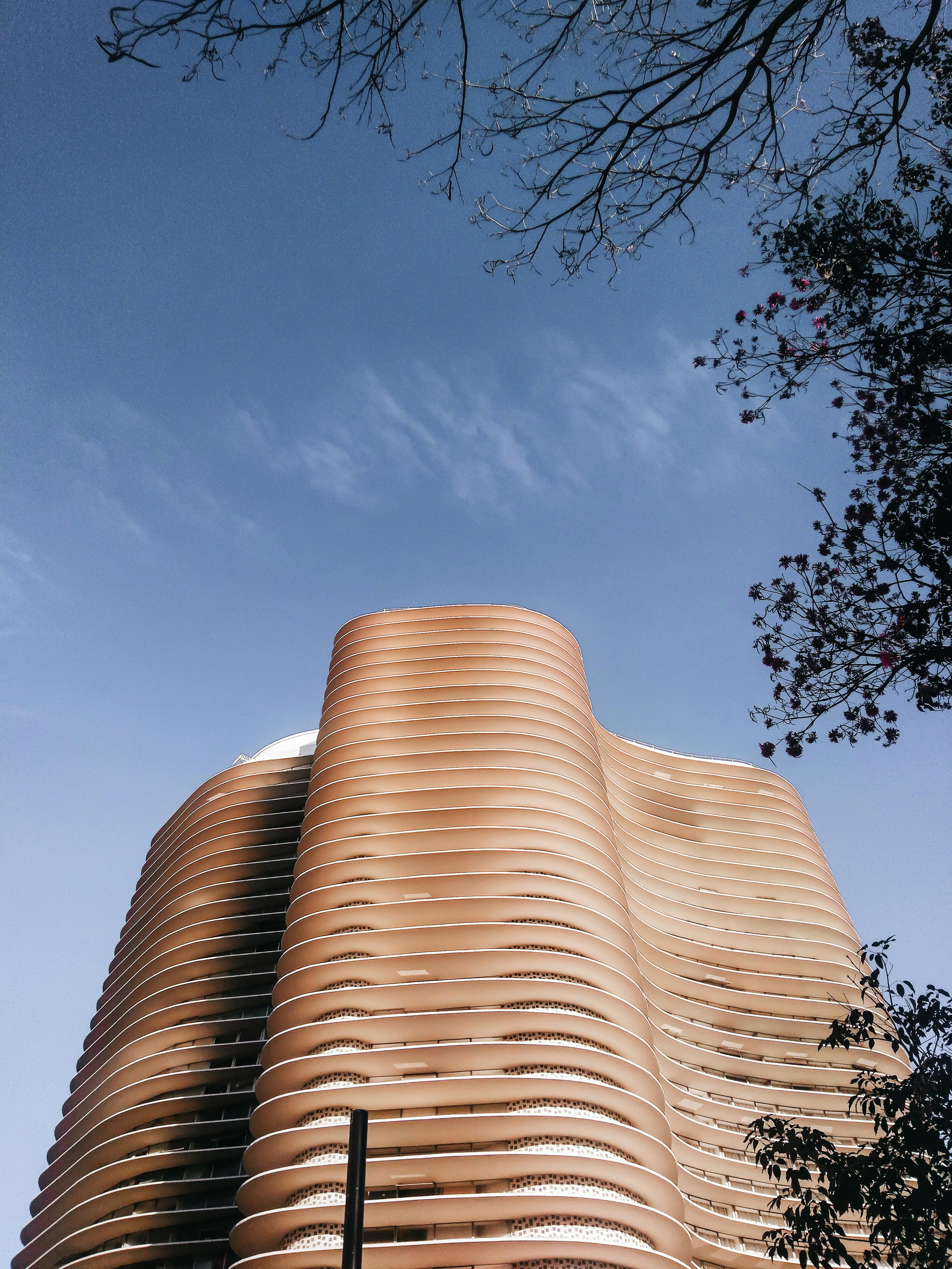 Low Angle Photography of Building Structure Near Trees · Free Stock Photo