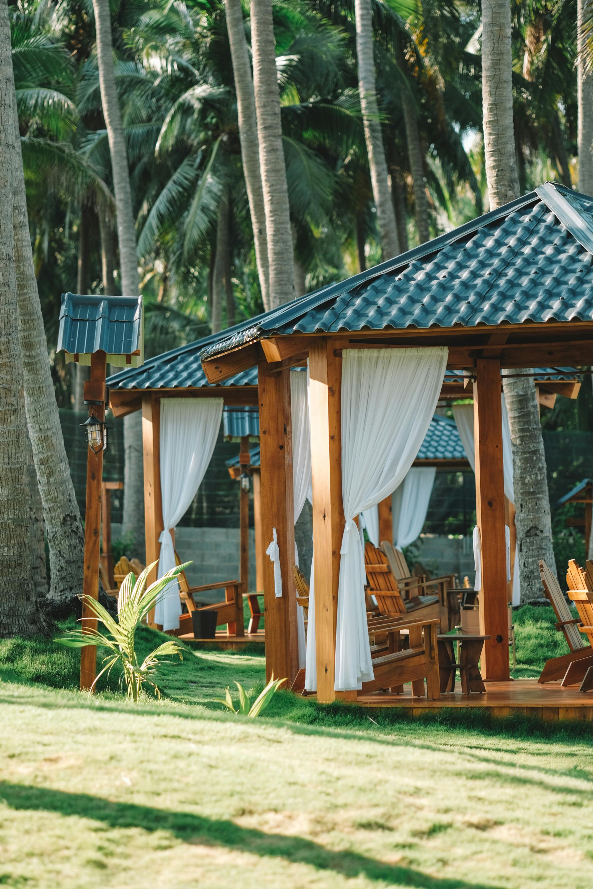 Gazebos in Tropical Forest · Free Stock Photo