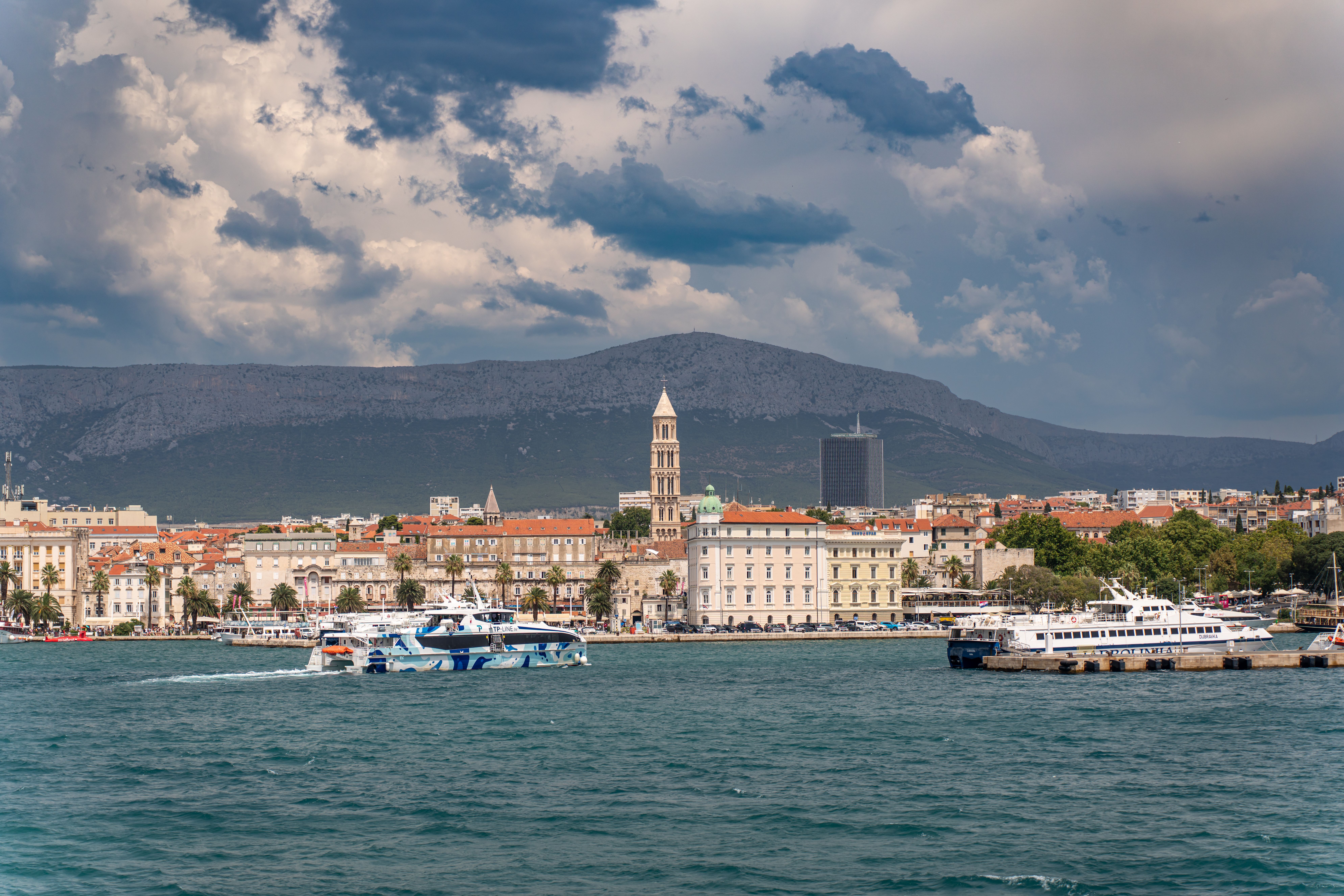 A view of the city of split from the water · Free Stock Photo