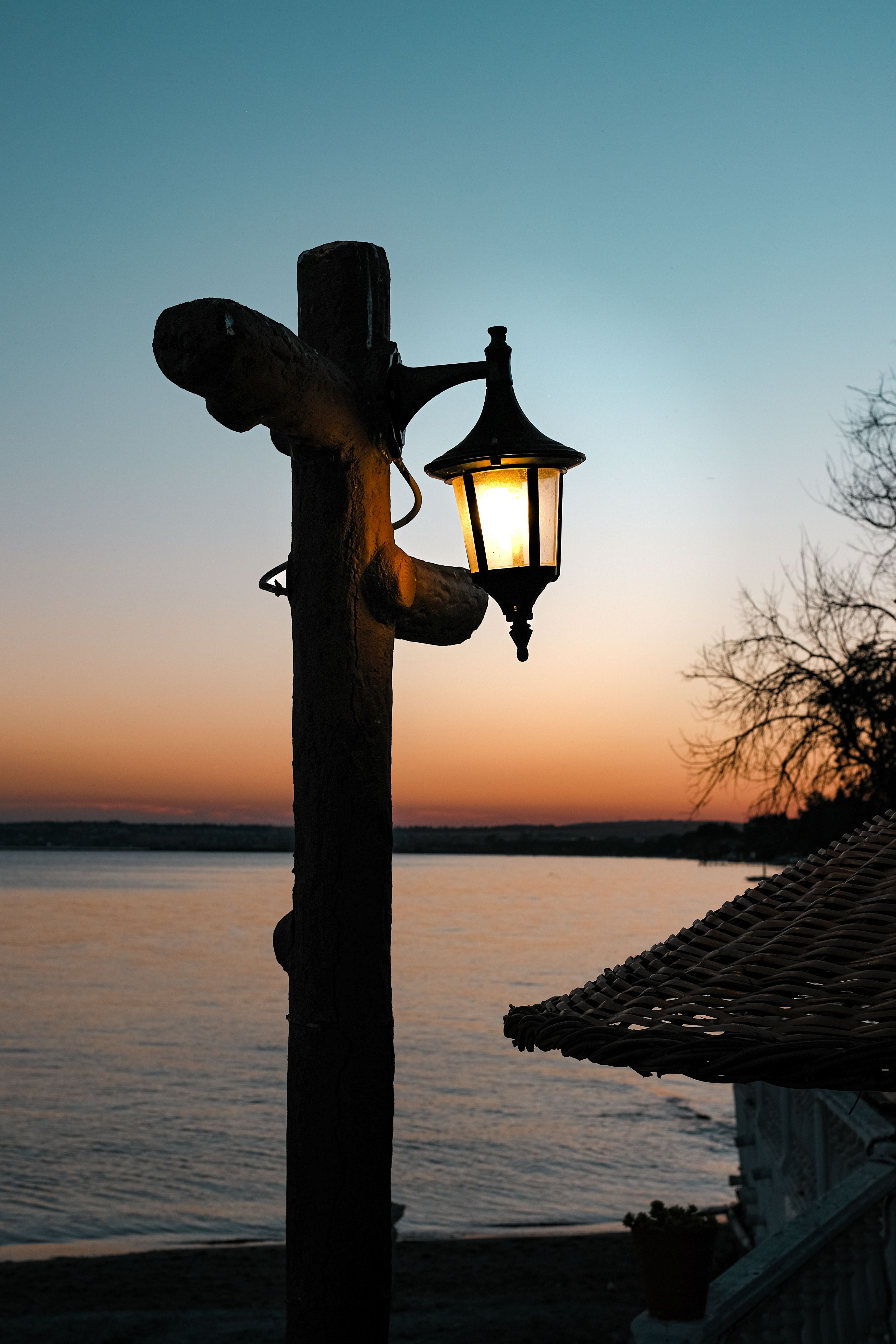 Lamp Post Near Body Of Water · Free Stock Photo