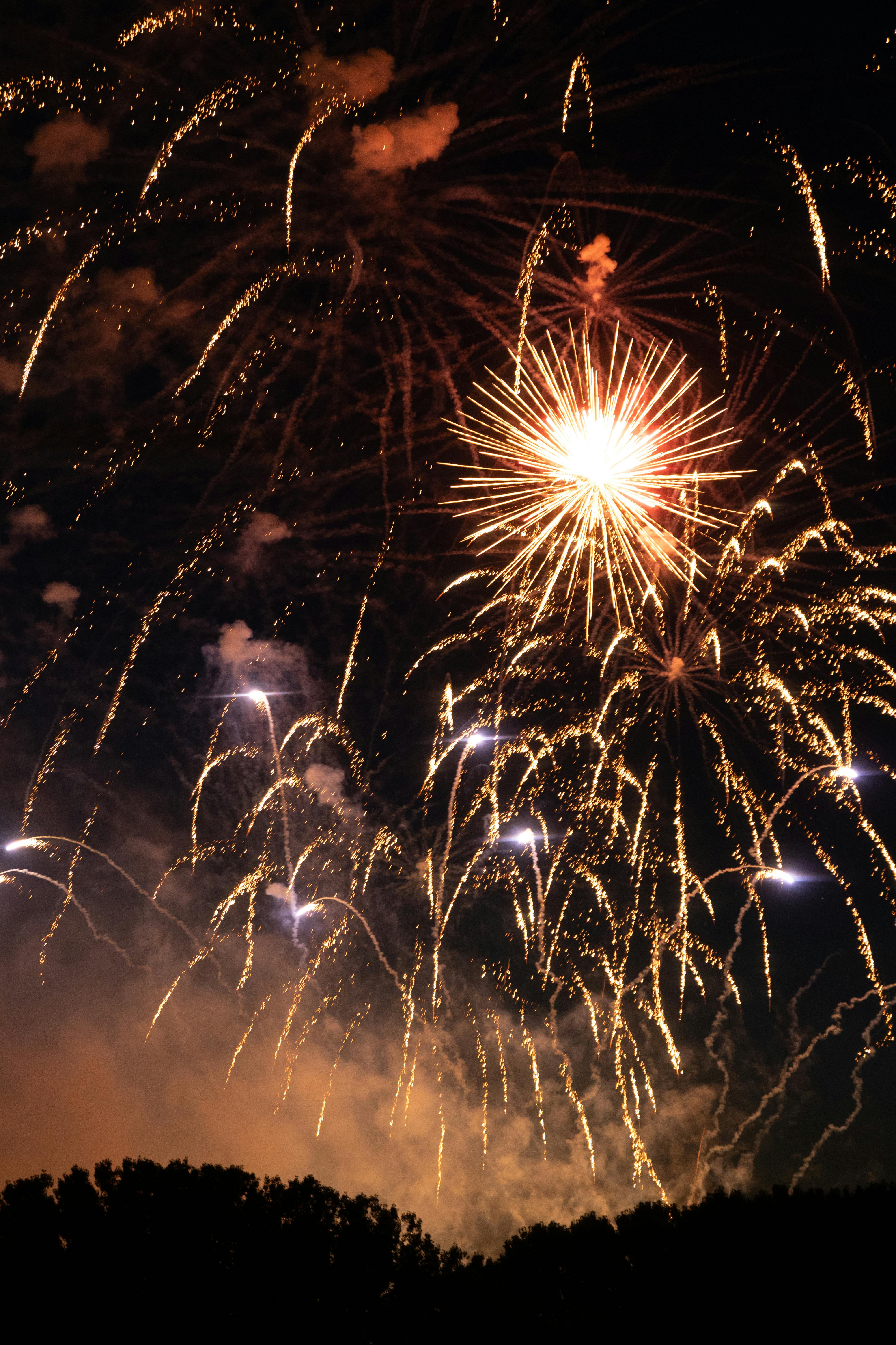 Photo of White and Brown Fireworks · Free Stock Photo