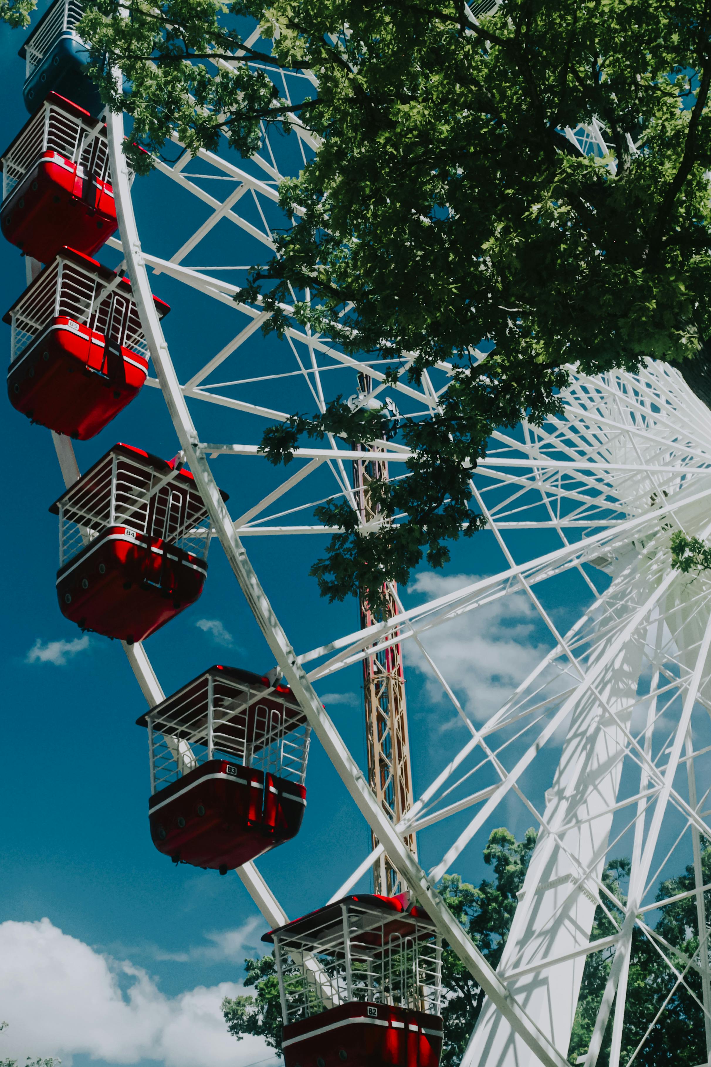 Low Angle Photo of White Ferris Wheel · Free Stock Photo