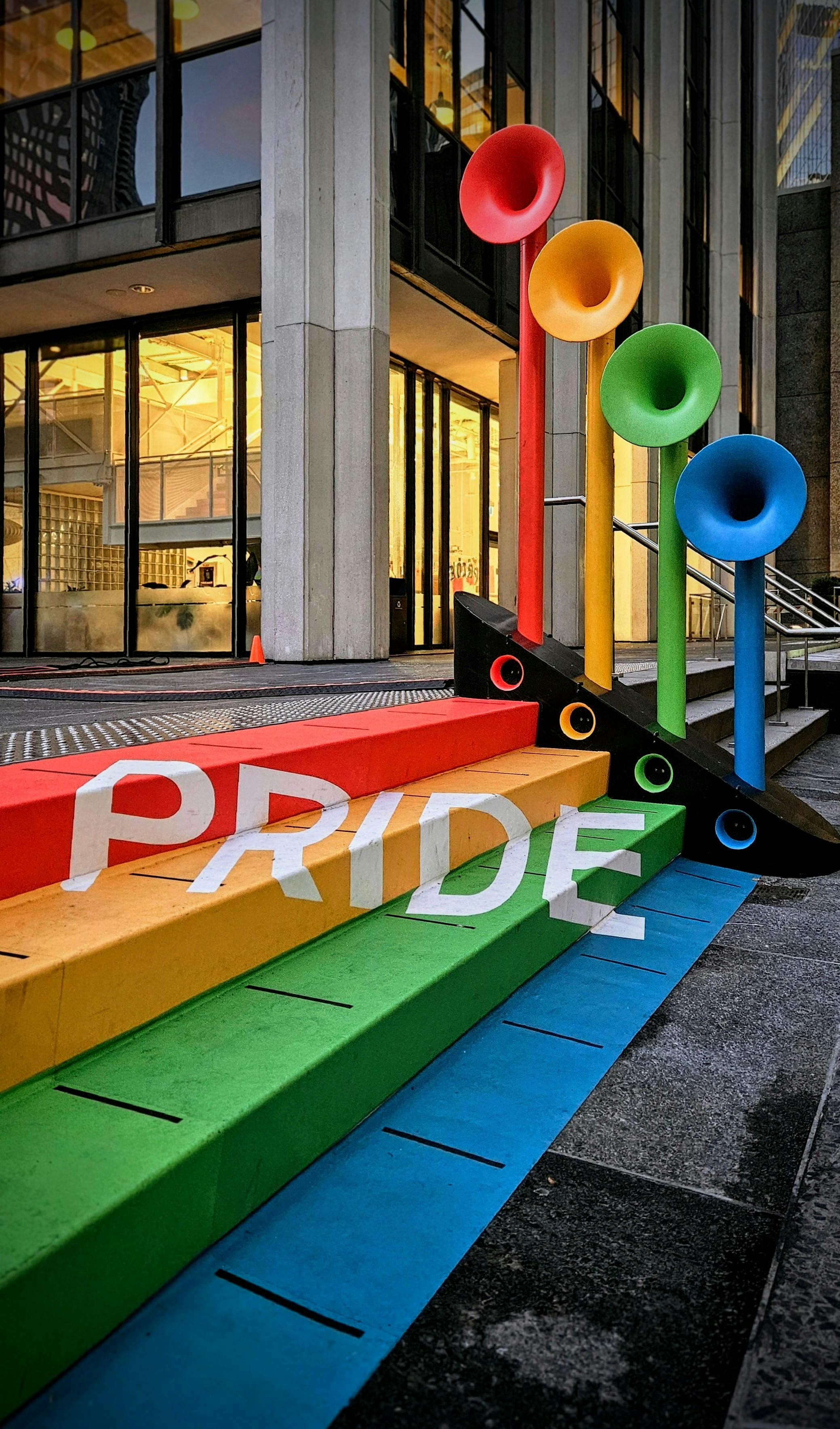 Blue, Green, Orange and Red Rainbow Design Decoration · Free Stock Photo