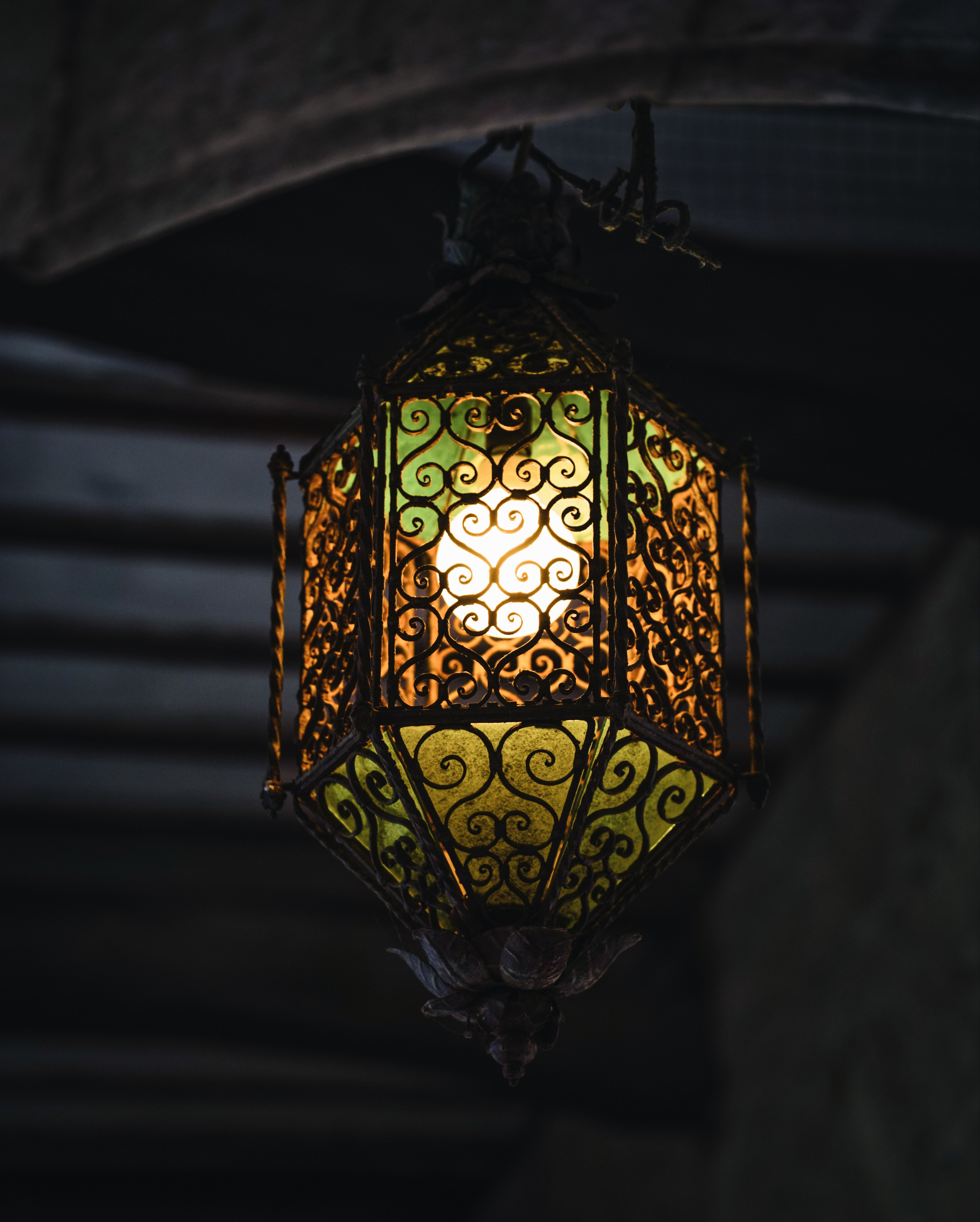 Lighted Red Hanging Lantern · Free Stock Photo