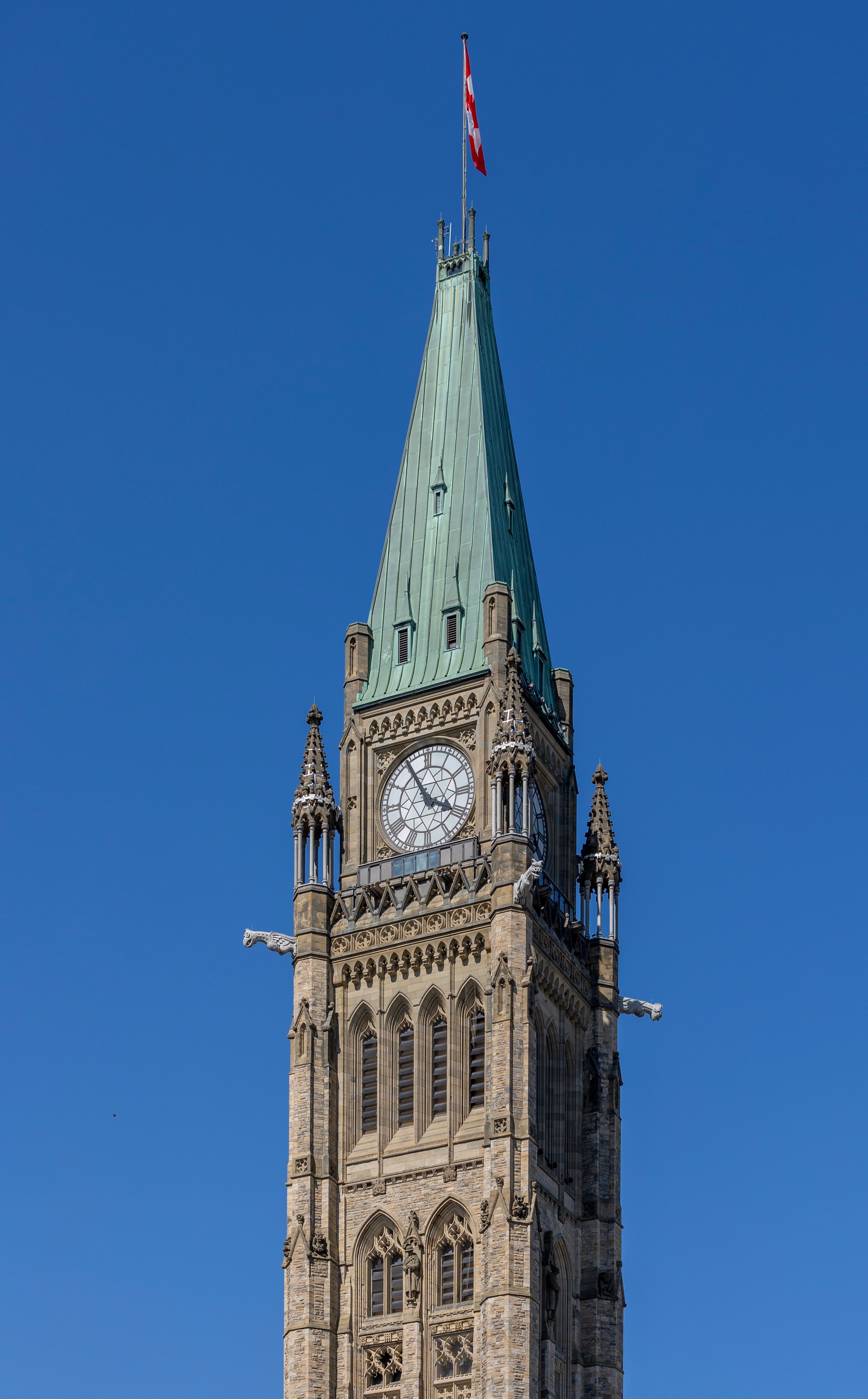 Peace Tower Against a Clear Blue Sky · Free Stock Photo