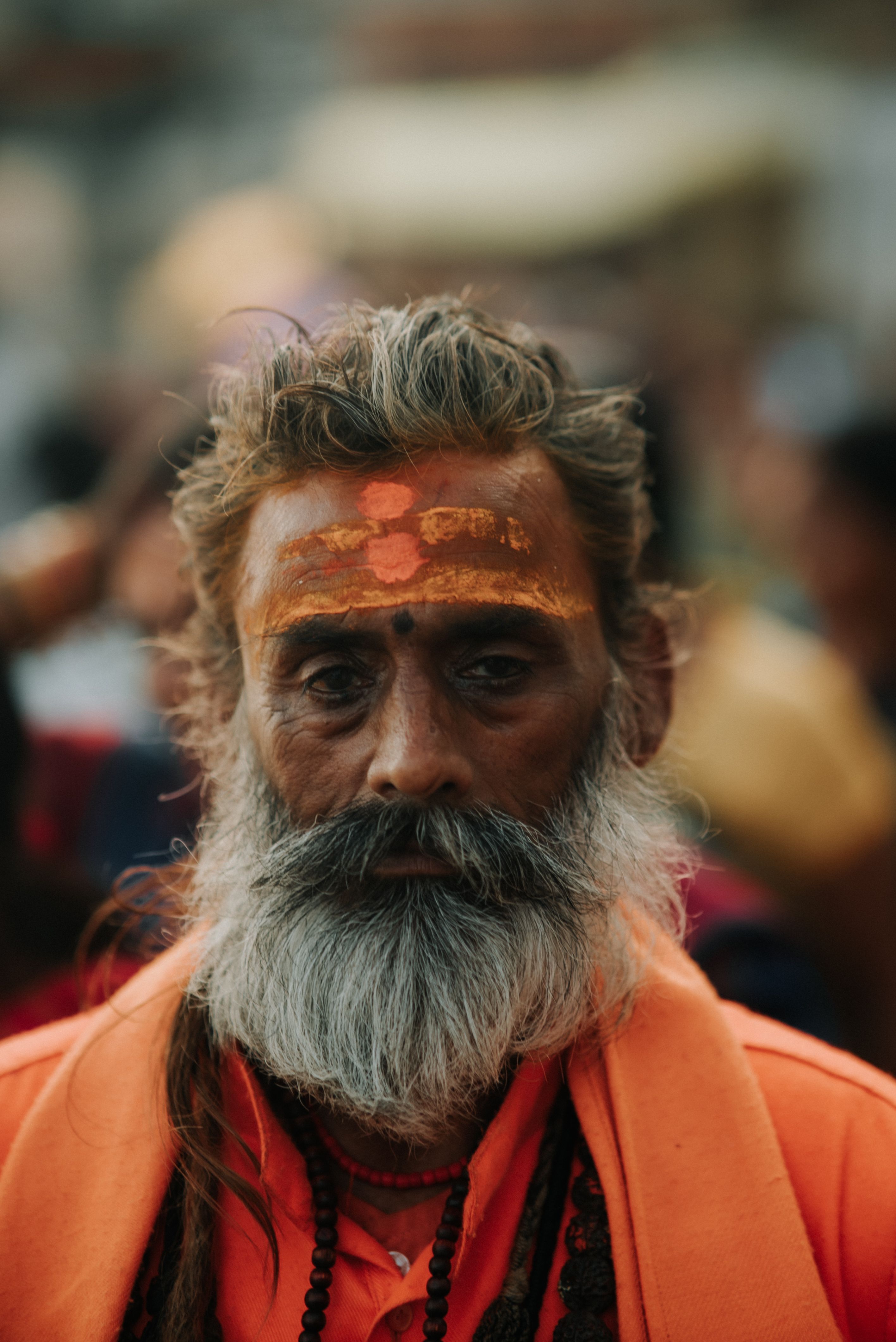 Portrait of Elderly Man with Beard and Markings on Forehead · Free ...