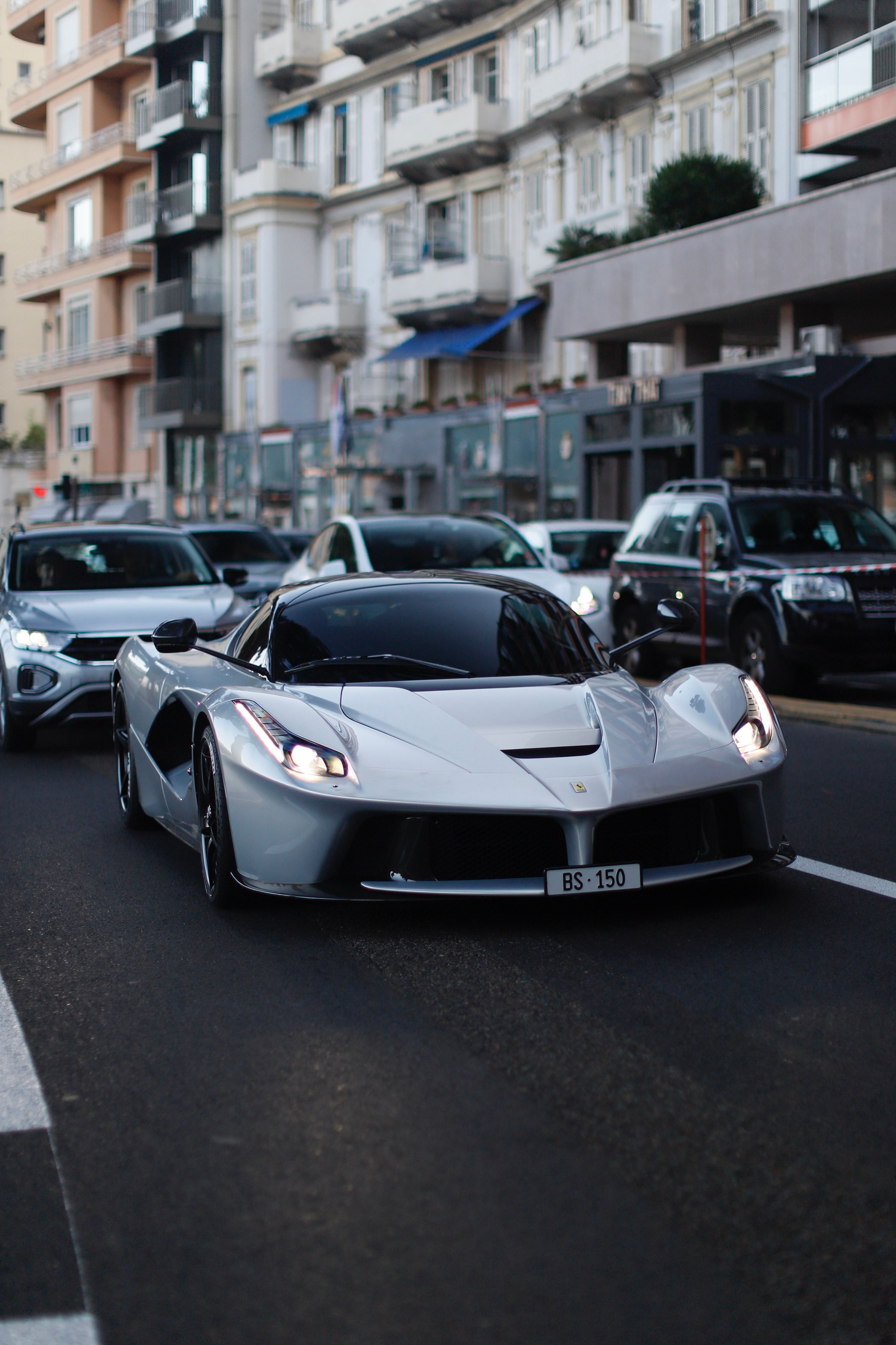 Blue Sports Luxury Car in a Japanese City · Free Stock Photo