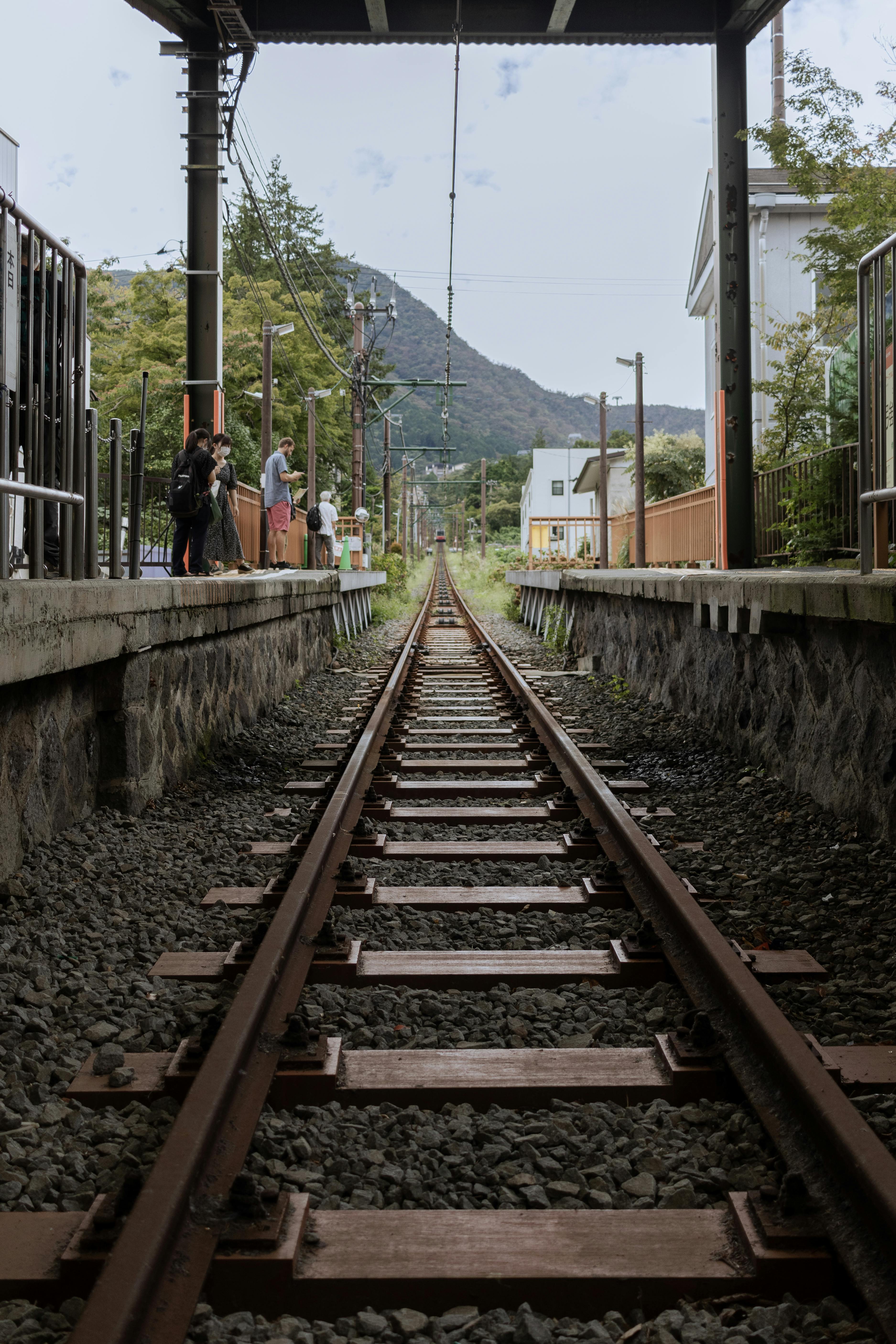 White Metal Post on Railway Station · Free Stock Photo