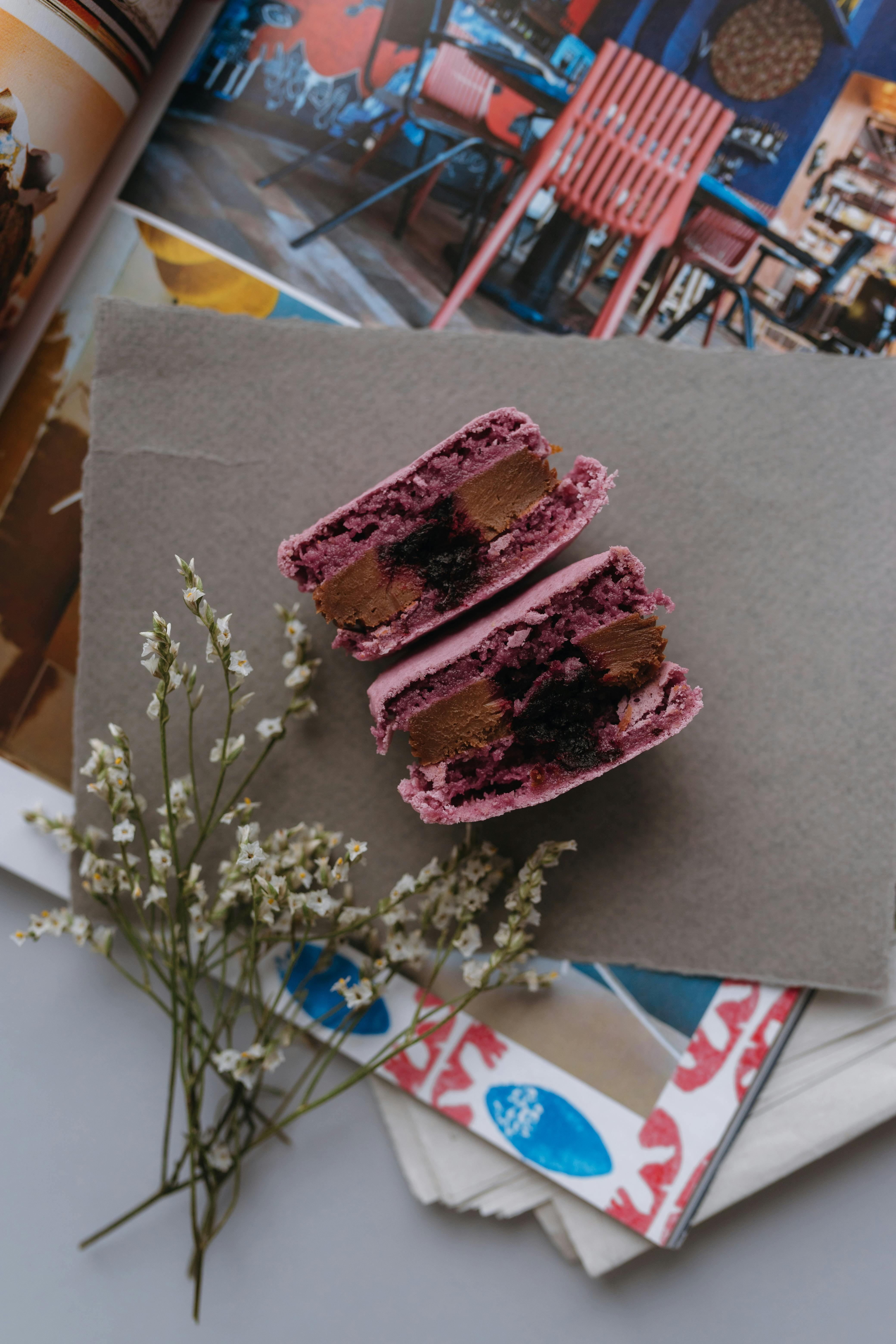 Selective Focus Photo of Three Macaroons · Free Stock Photo