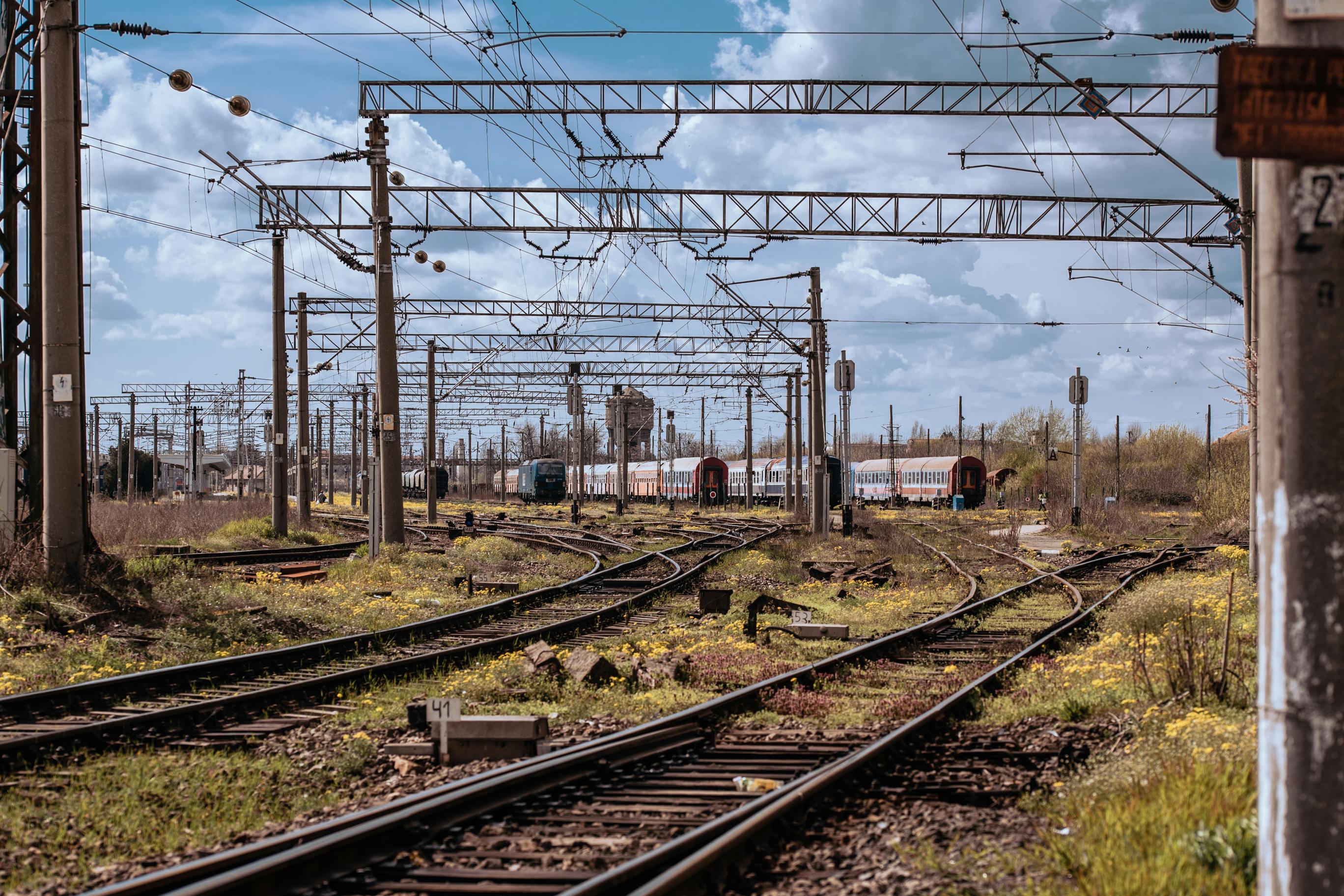 Railroad Tracks Against Sky · Free Stock Photo