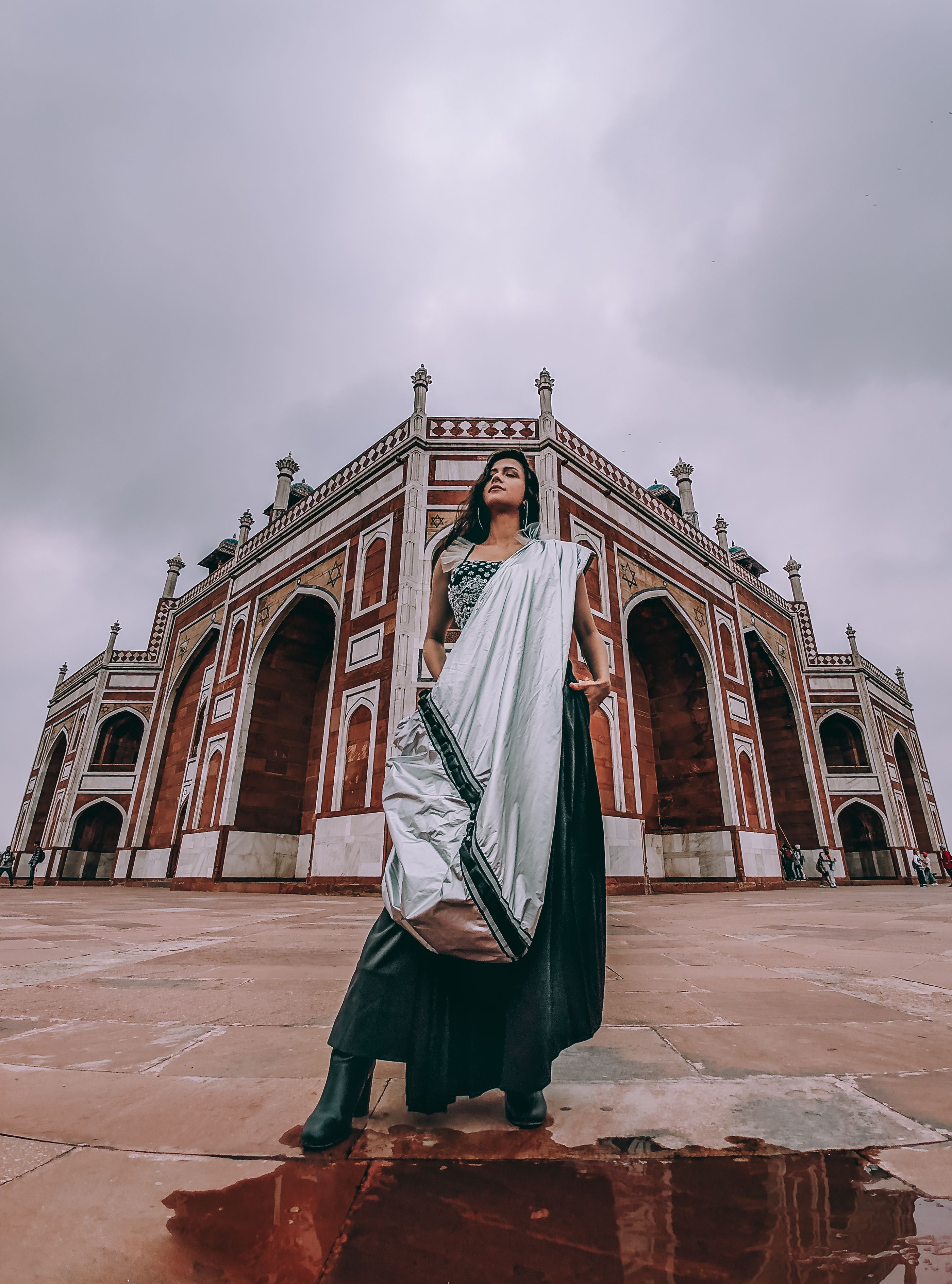 Woman Standing Near Temple · Free Stock Photo