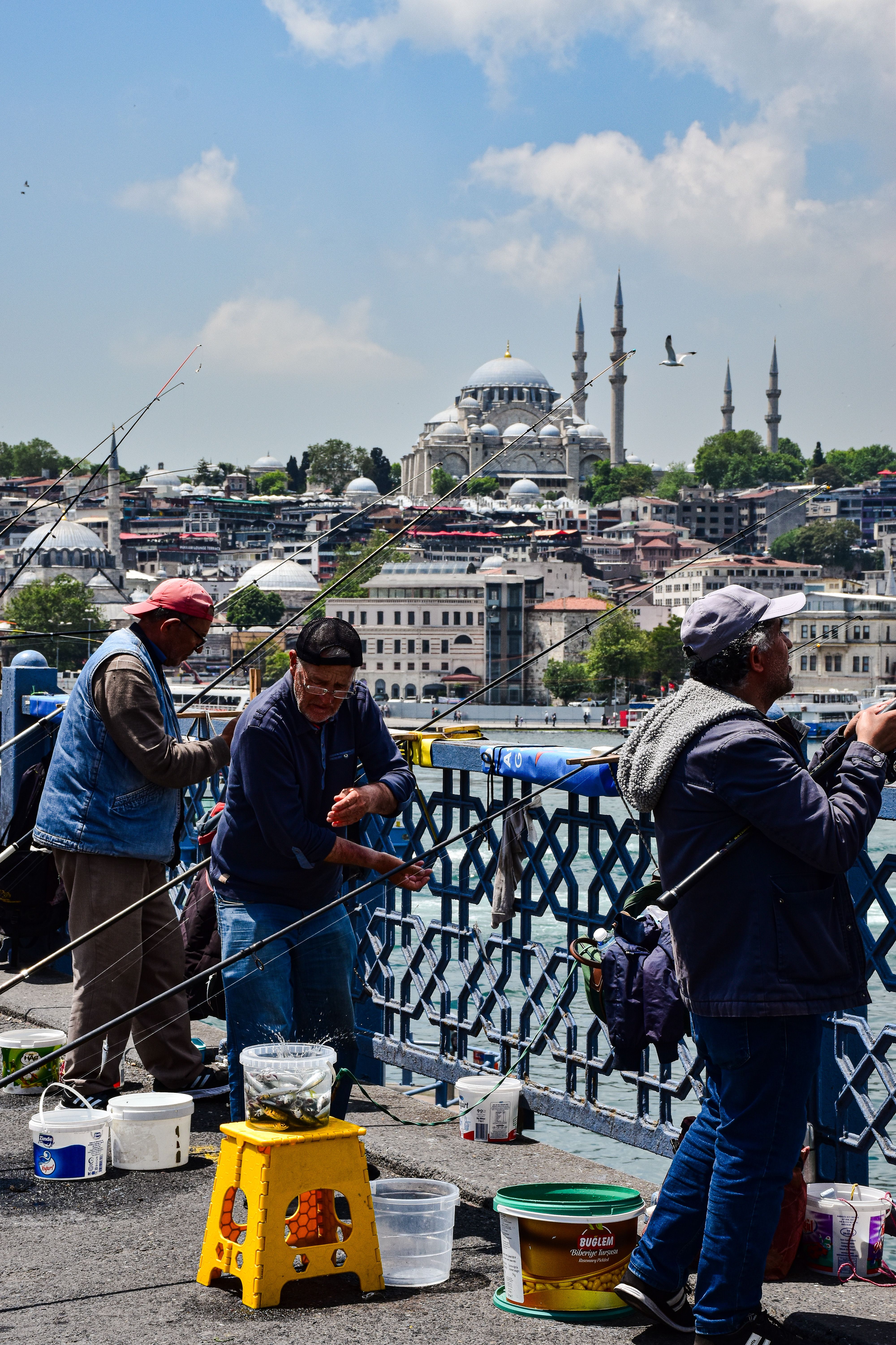 People fishing on the bosphorus bridge · Free Stock Photo